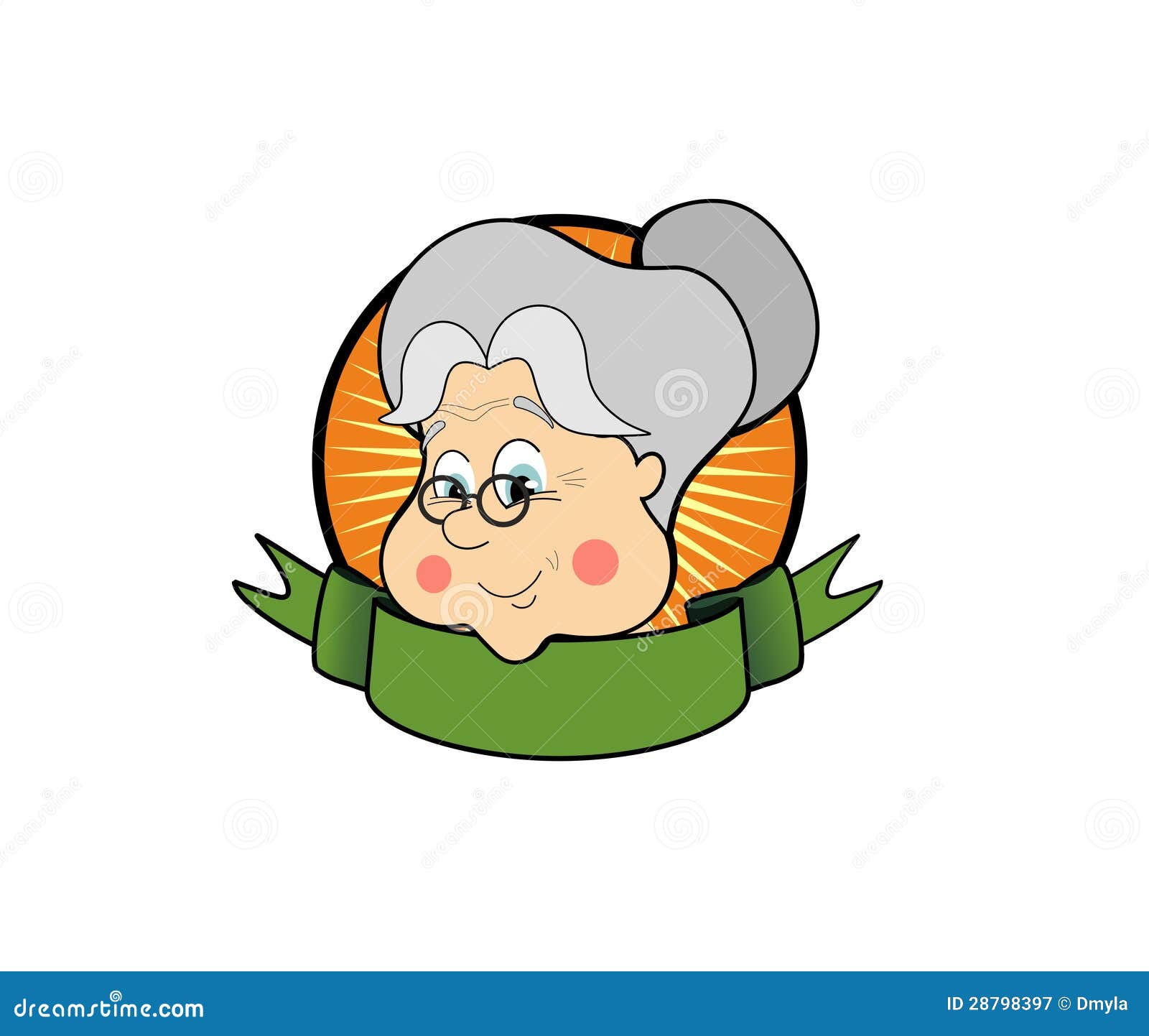 Nonna illustrazione di stock. Illustrazione di testa - 28798397