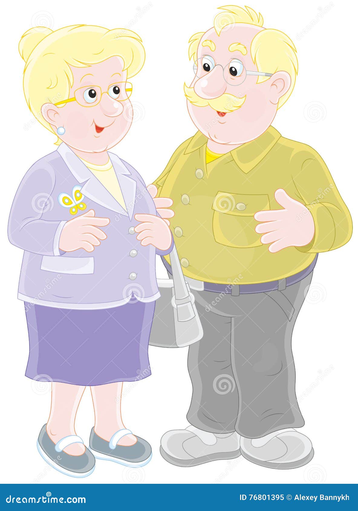 Nonna e nonno illustrazione vettoriale. Illustrazione di bianco - 76801395