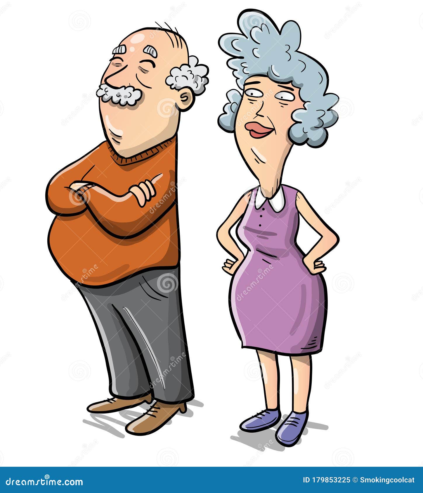 Nonno e nonna illustrazione vettoriale. Illustrazione di anziano ...