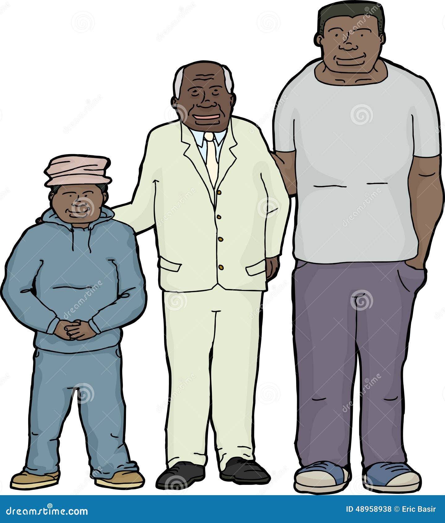 Nonno felice con la prole illustrazione di stock. Illustrazione di ...