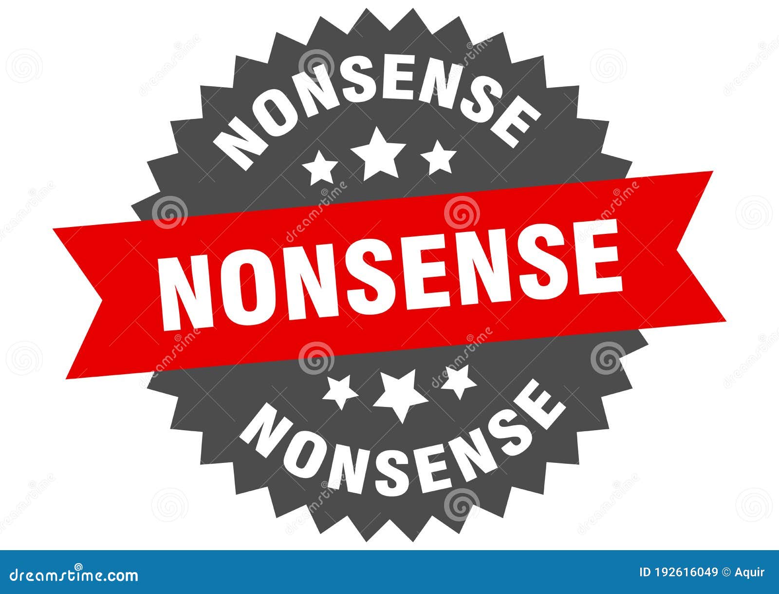 Nonsense Sign. Nonsense Round Isolated Ribbon Label. Cartoon Vector ...