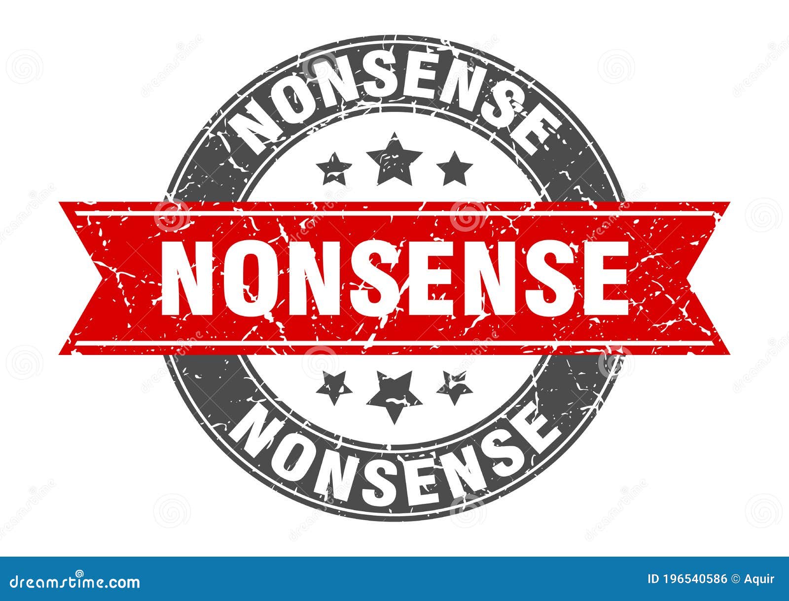 Nonsense Round Stamp with Ribbon. Label Sign Stock Vector ...