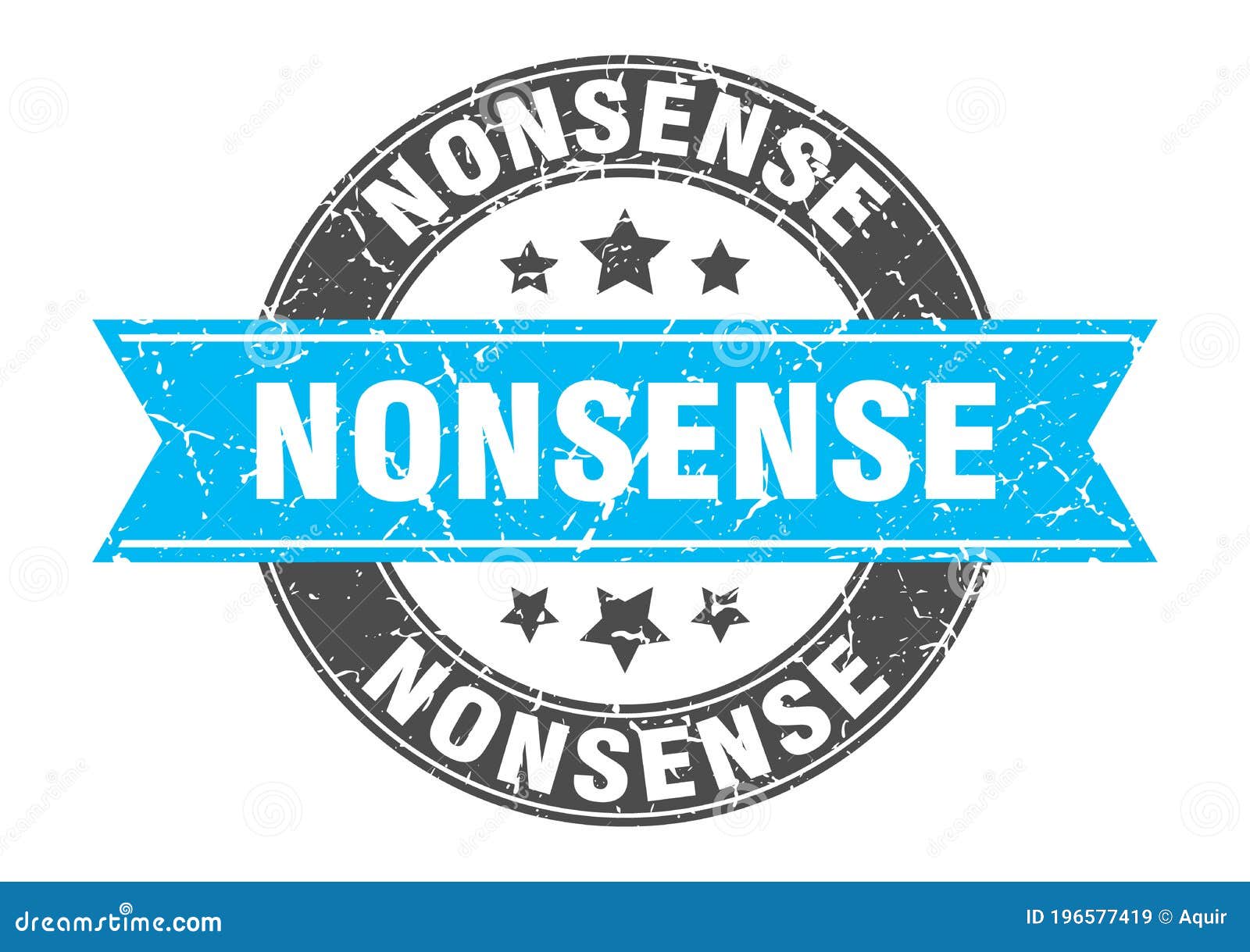 Nonsense Round Stamp with Ribbon. Label Sign Stock Vector ...