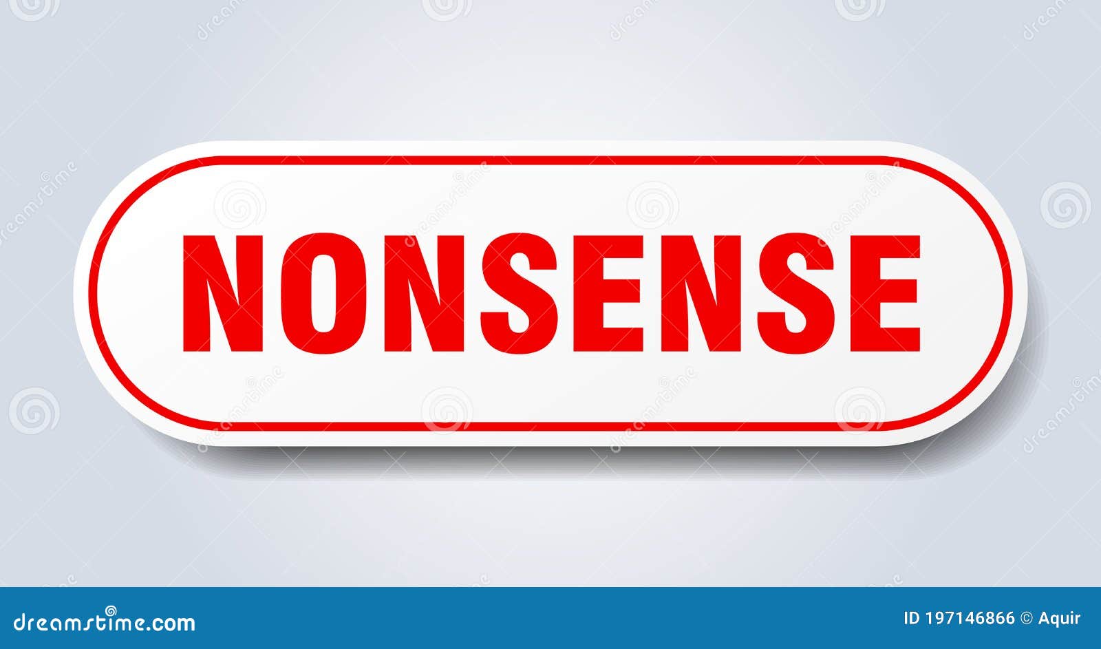 Nonsense Sign. Nonsense Round Isolated Ribbon Label. Cartoon Vector ...