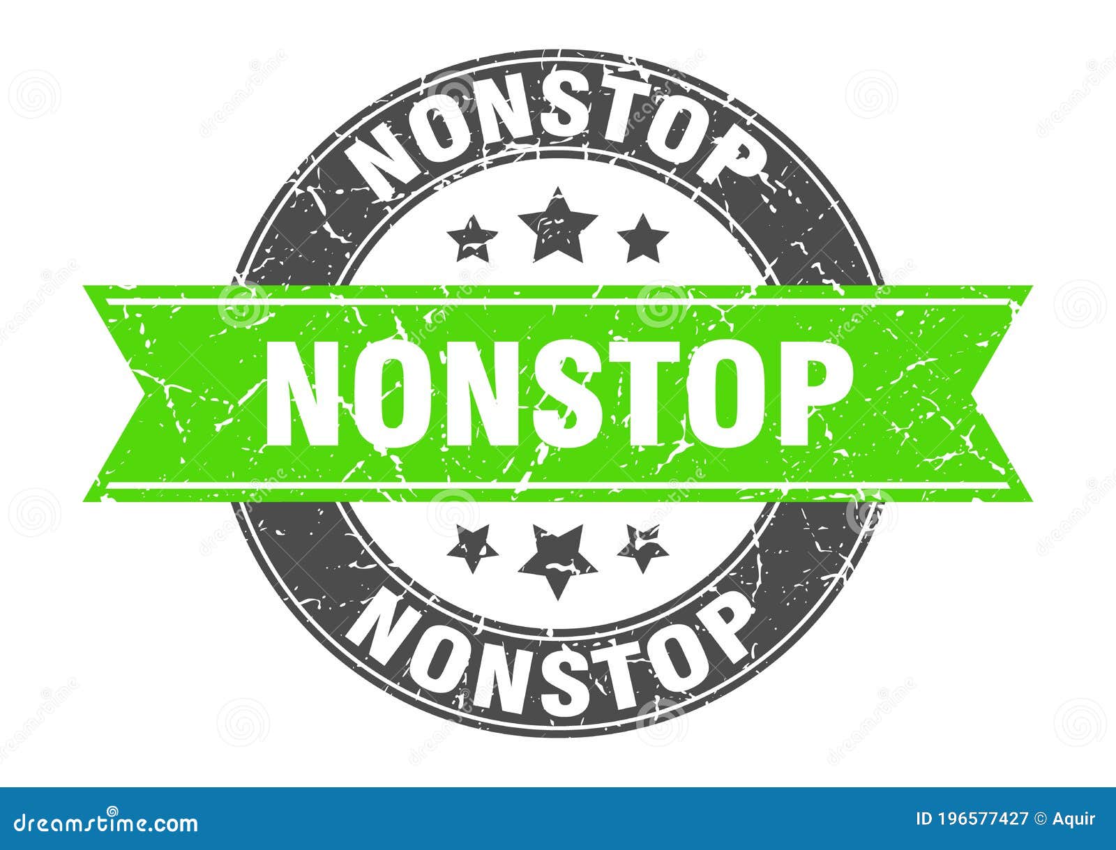 Nonstop stamp stock vector. Illustration of banner, ribbon - 196577427
