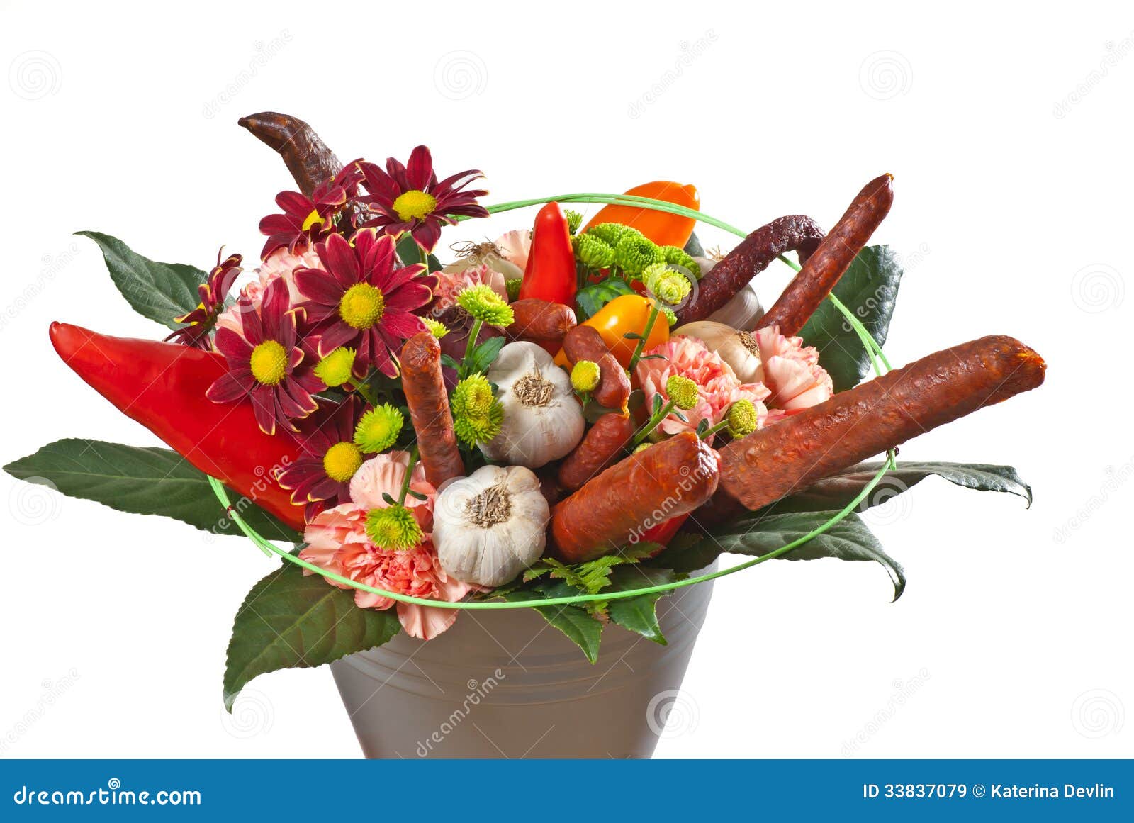 Nontraditional bouquet stock image. Image of humour, card - 33837079