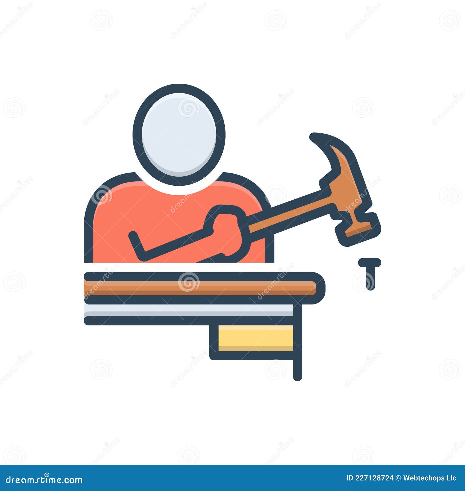 Color Illustration Icon for Noob, Inexperienced and Man Stock ...