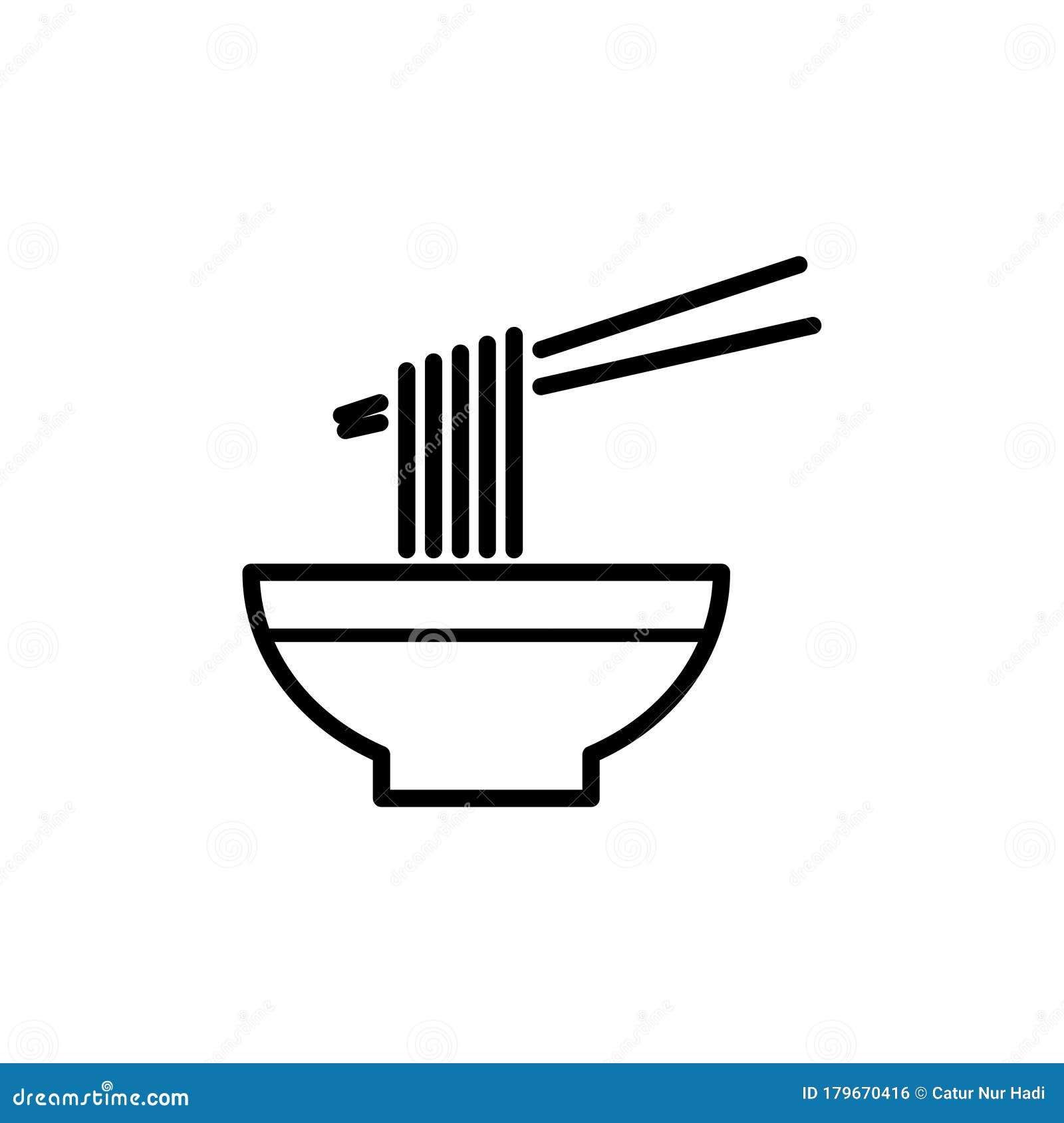 Noodle Icon Vector Illustration Template Design Trendy Stock Vector ...