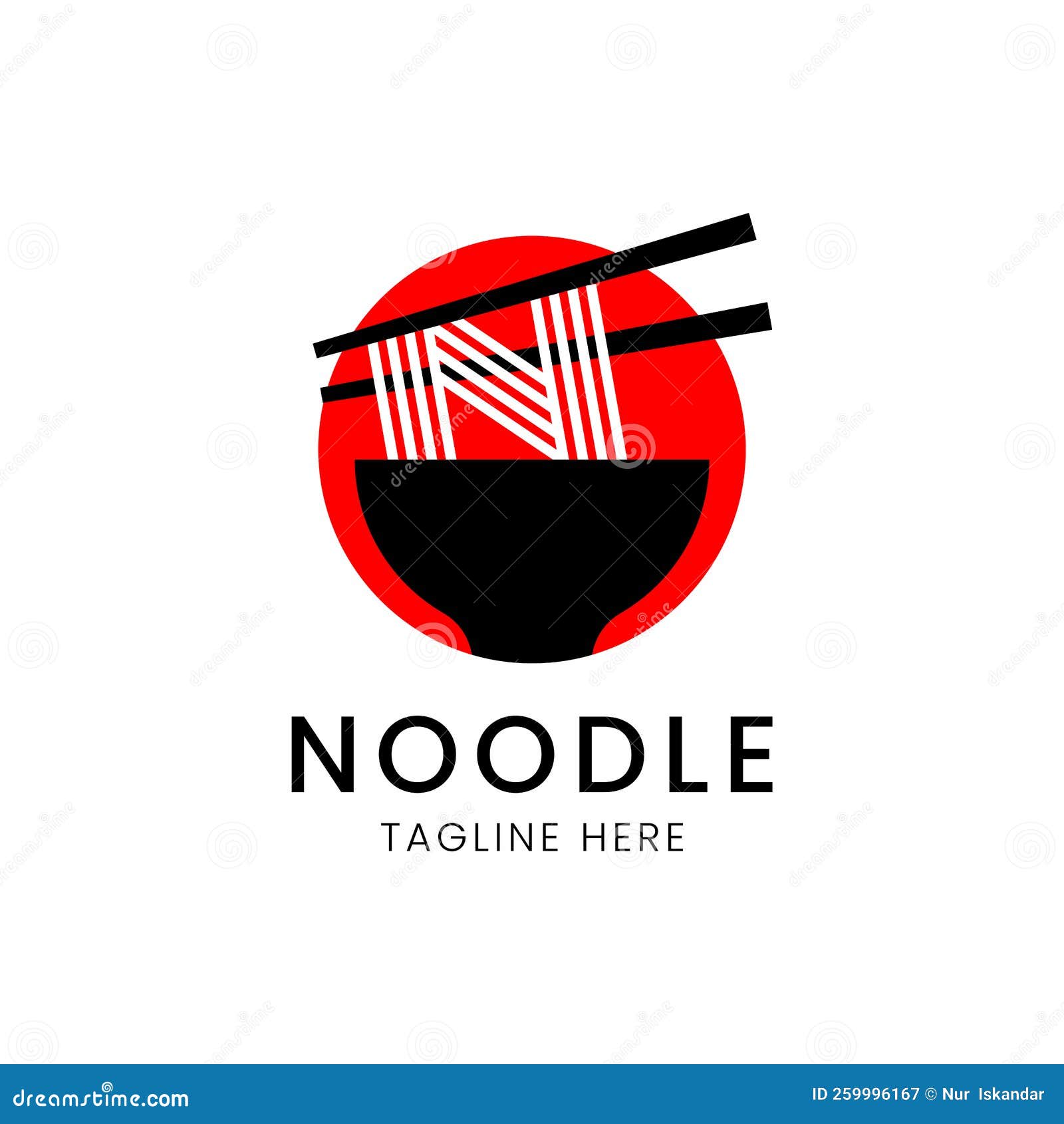 Noodle Logo Design Template Stock Illustration - Illustration of logo ...