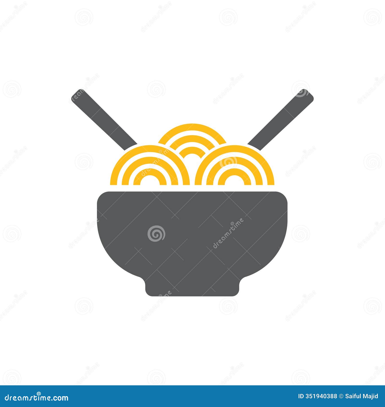 Noodle Logo Template Icon stock illustration. Illustration of japanese ...