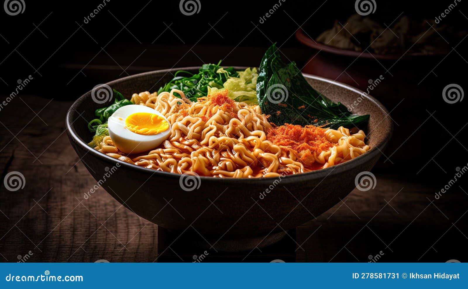 Noodle Ramen Realistic Photo Stock Illustration - Illustration of ...