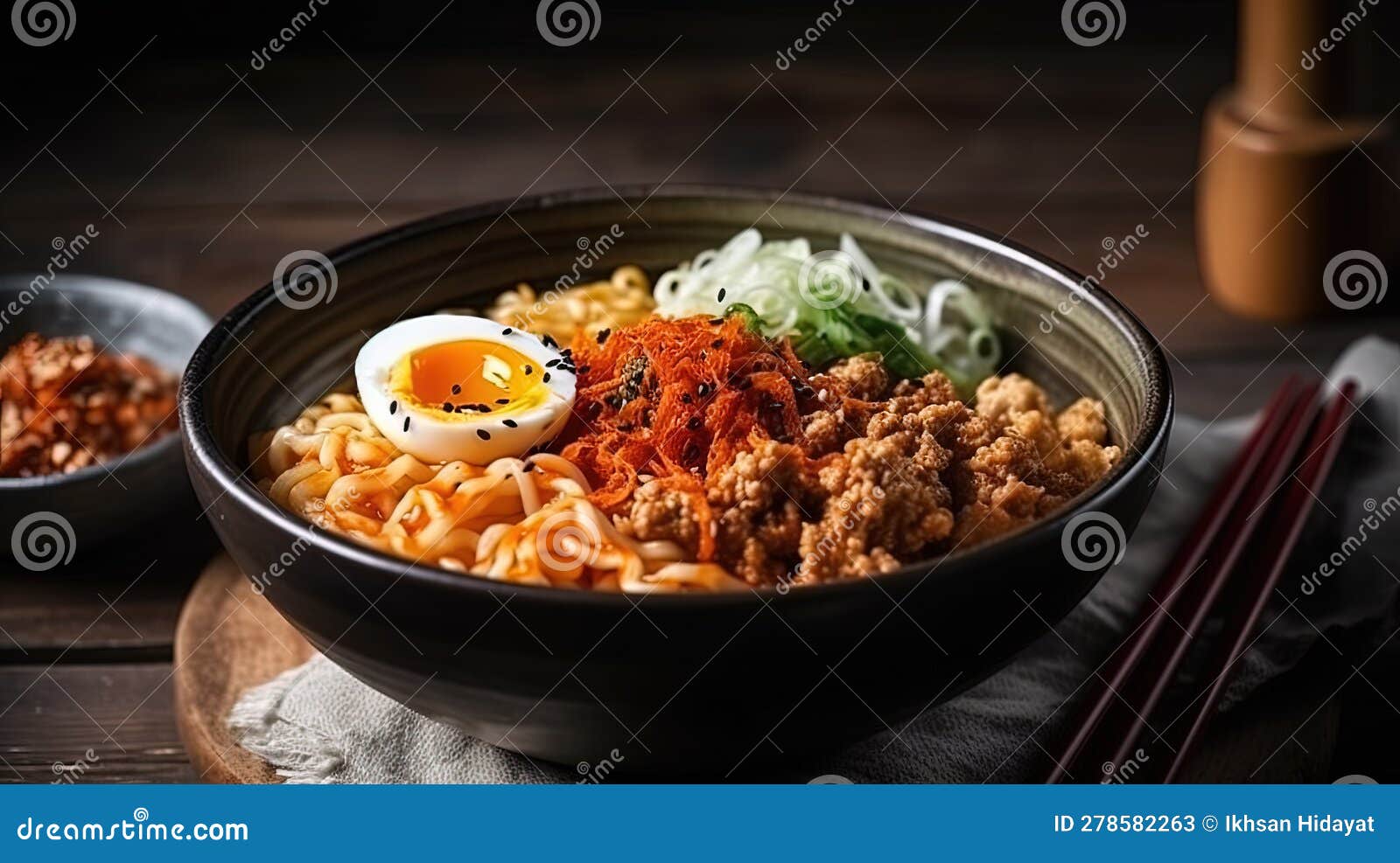 Noodle Ramen Realistic Photo Stock Illustration - Illustration of food ...