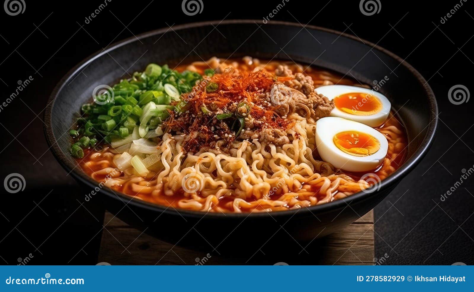 Noodle Ramen Realistic Photo Stock Illustration - Illustration of ...