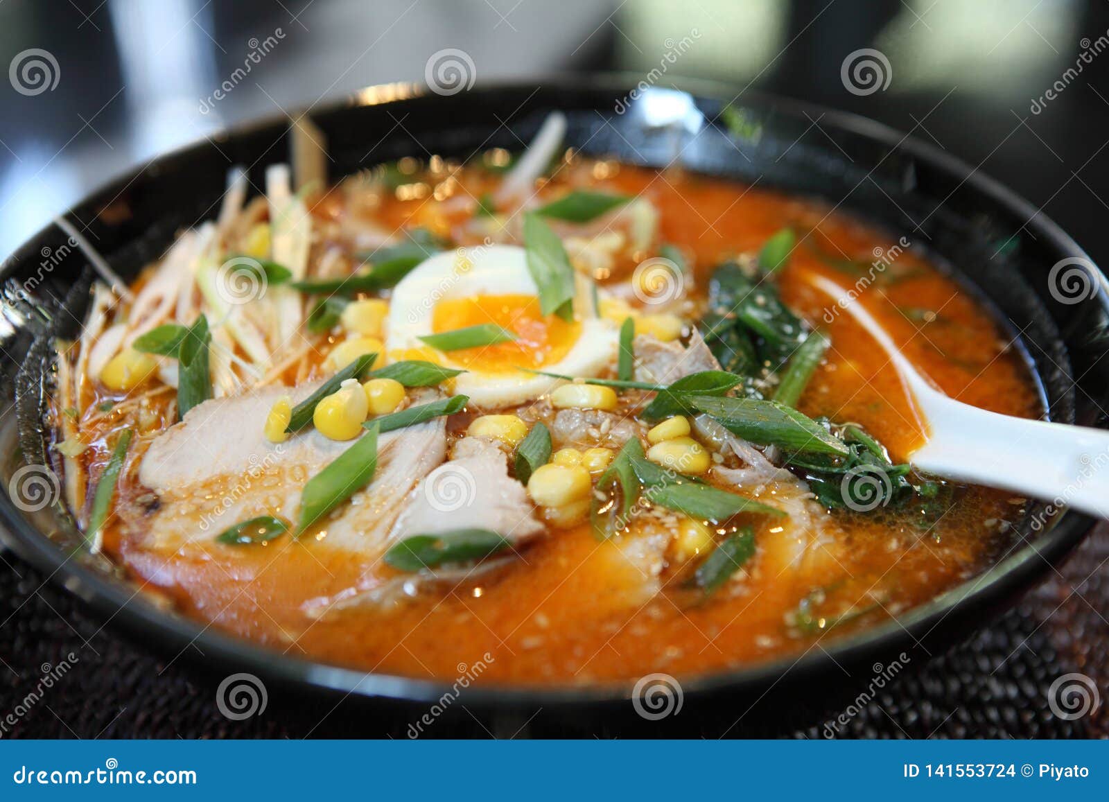 Noodle ranen Japanese food stock photo. Image of bright - 141553724