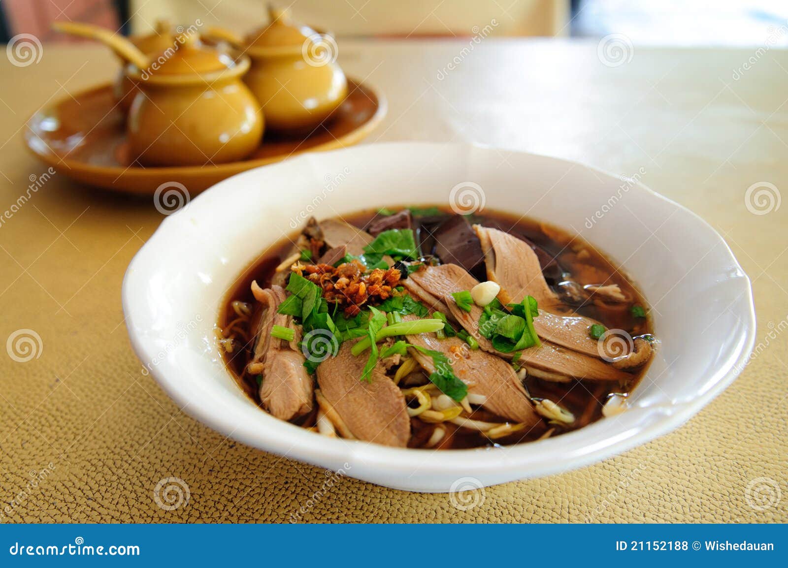 Noodle soup duck stock photo. Image of asia, restaurant - 21152188