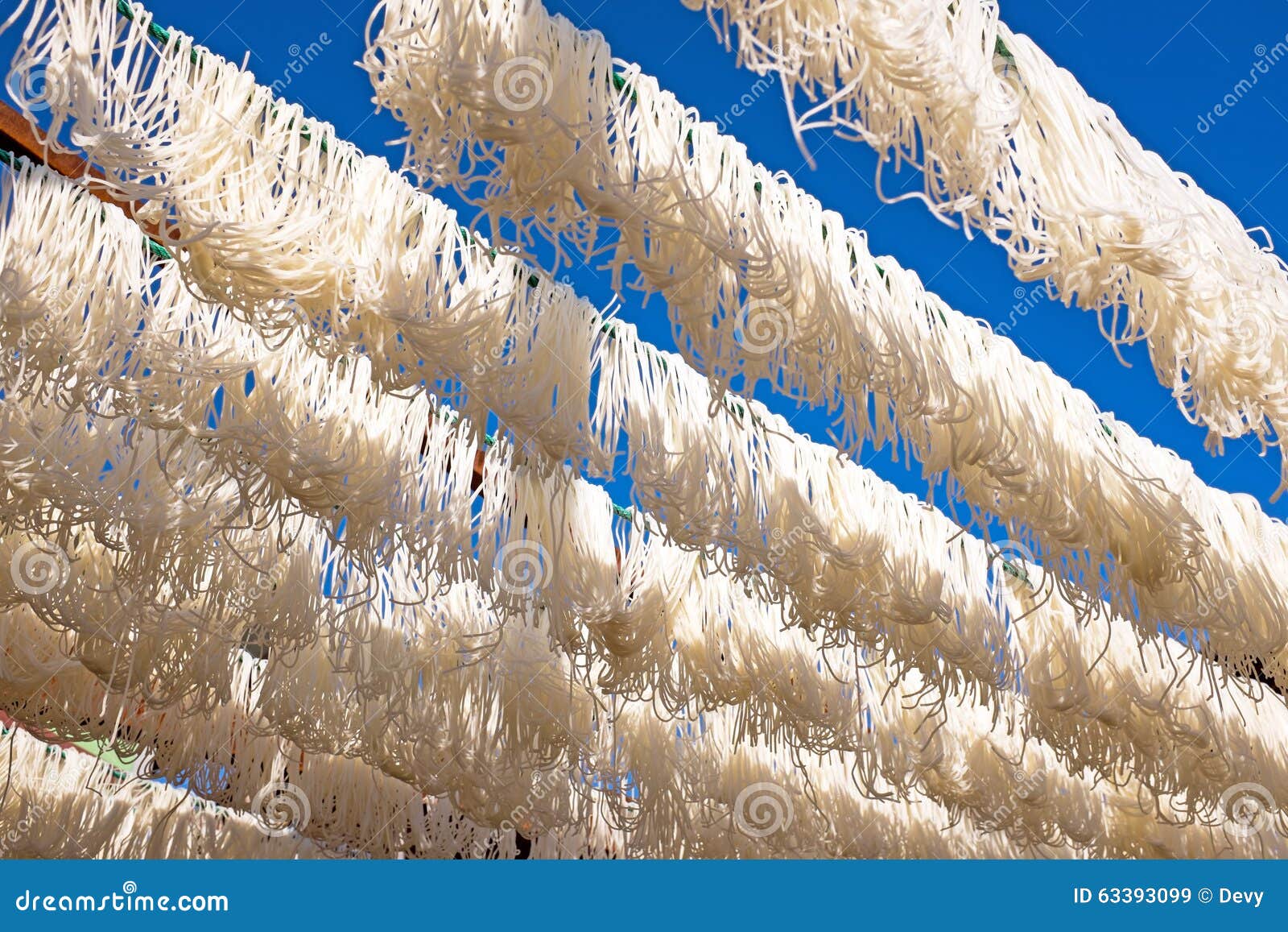 Noodle Strings Drying in the Sun in Myanmar Stock Image - Image of ...