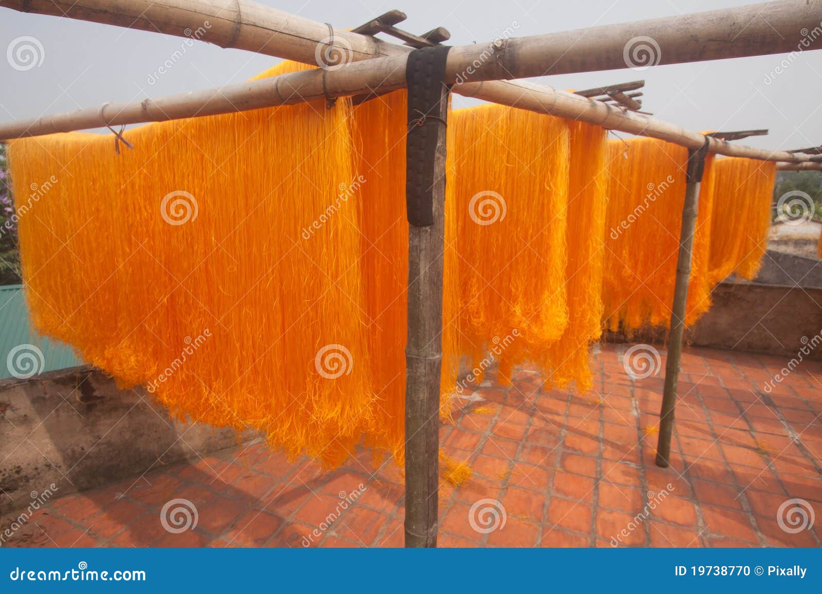 Noodles Drying - 09 stock photo. Image of flowing, long - 19738770