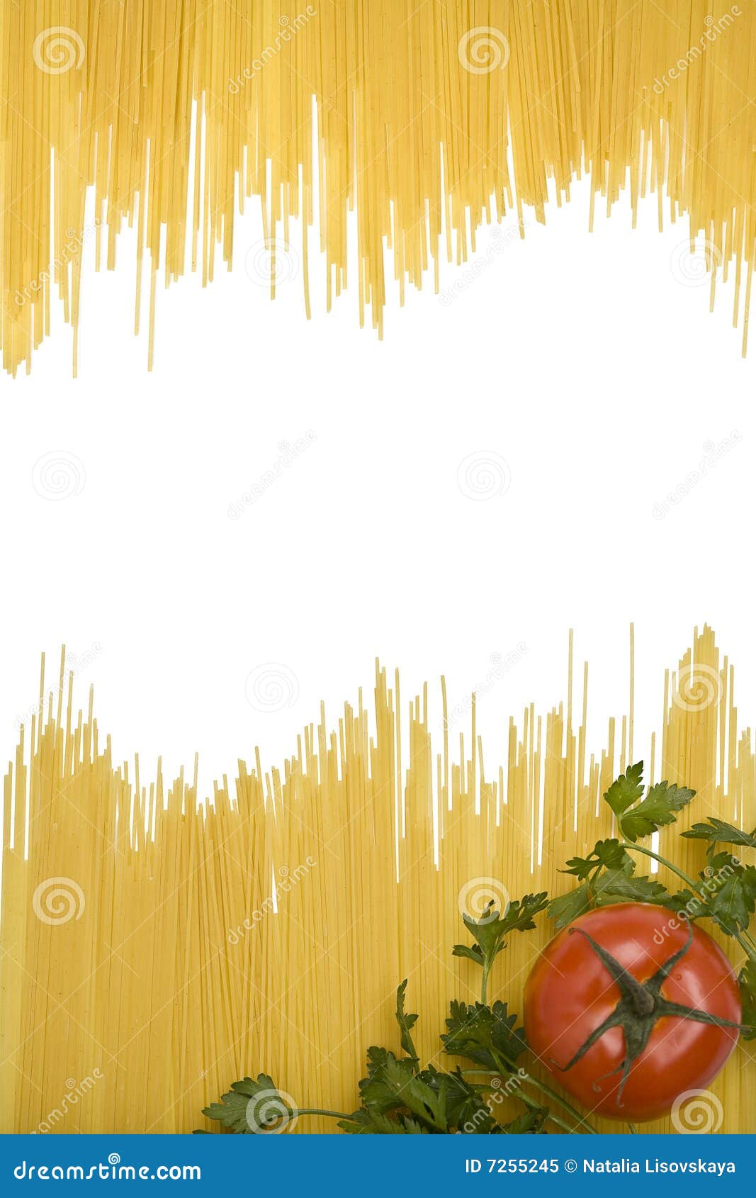 Noodles frame stock image. Image of life, spaghetti, tomato - 7255245