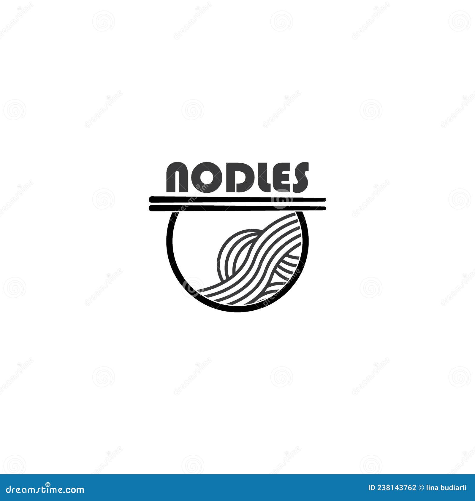 Noodles logo stock vector. Illustration of snack, dinner - 238143762
