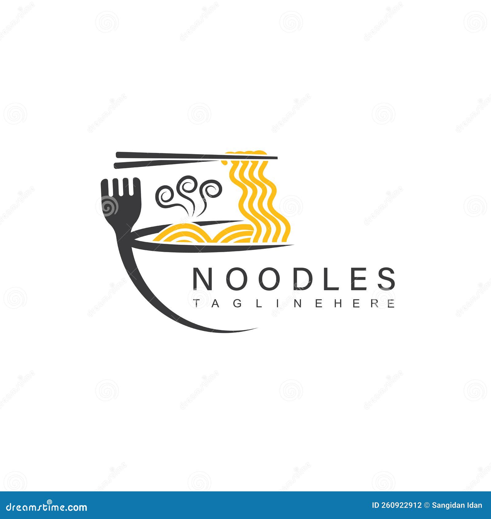 Noodles Vector Icon Illustration Concept Design Template Stock Vector ...