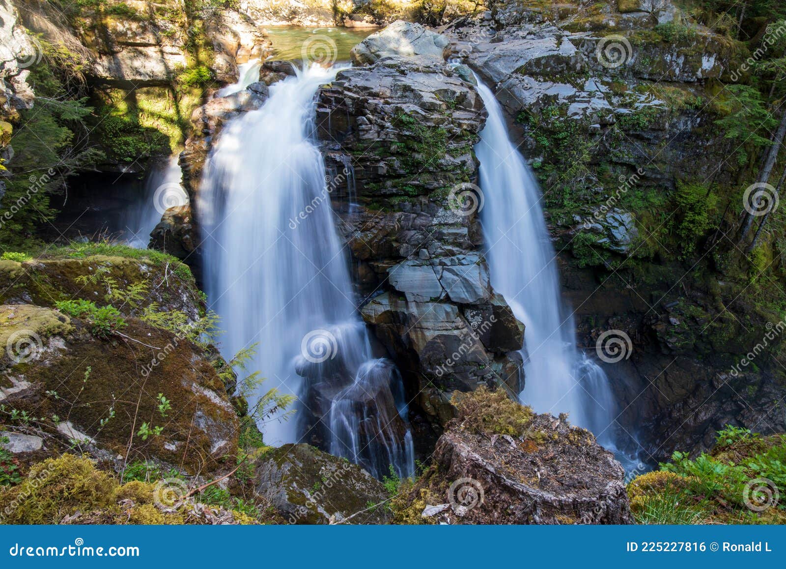 Nooksack Falls at Mount Baker in Washington State during Spring Stock ...