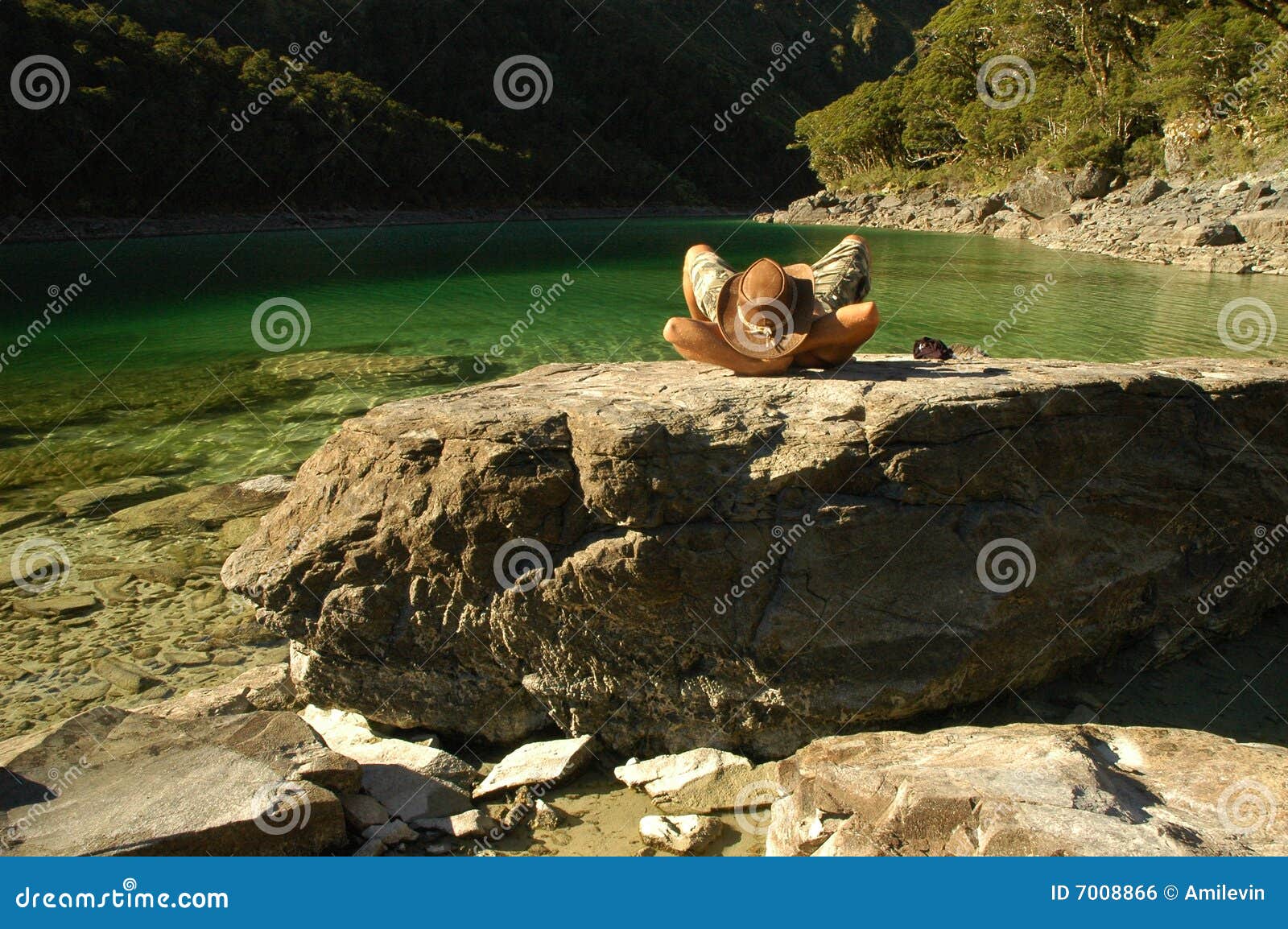 Noon break stock photo. Image of river, relax, water, vegetation - 7008866