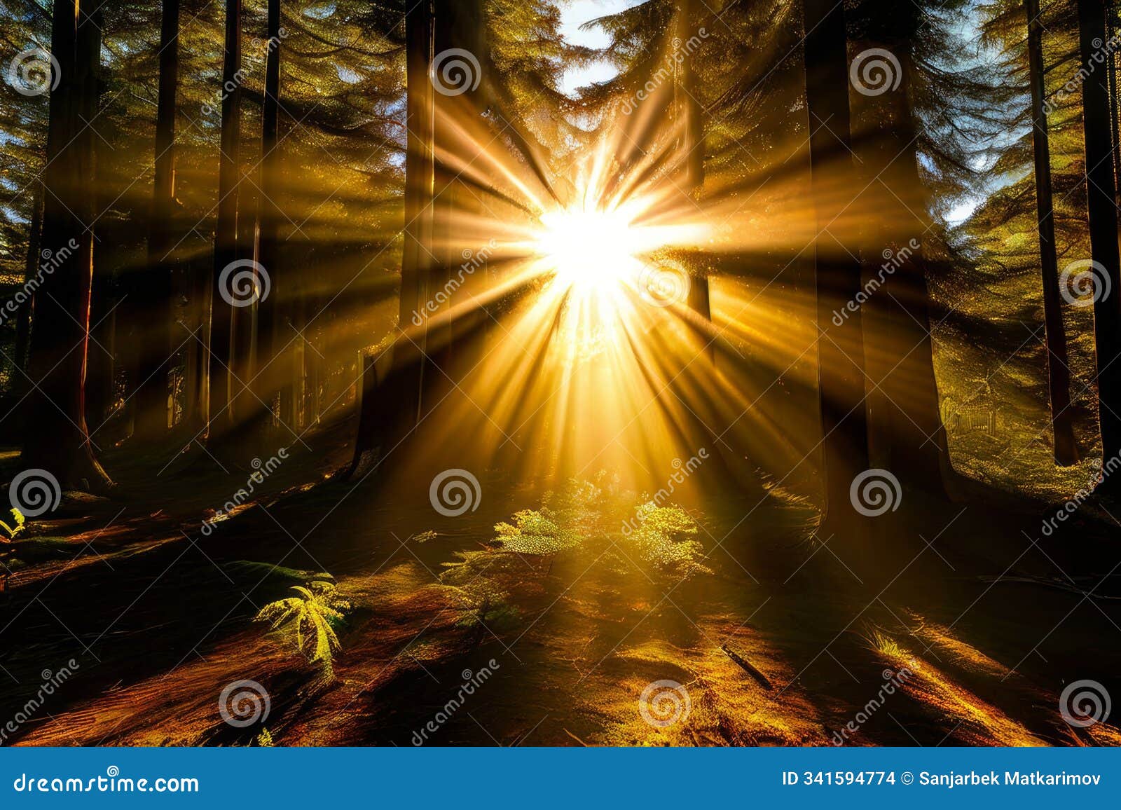 Noon Sun Rays Bright Intense Sun Rays at Midday Casting Sharp De Stock ...