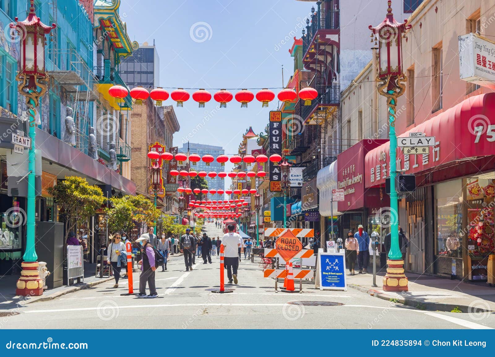 Noon View of the Historical Chinatown Editorial Stock Image - Image of ...