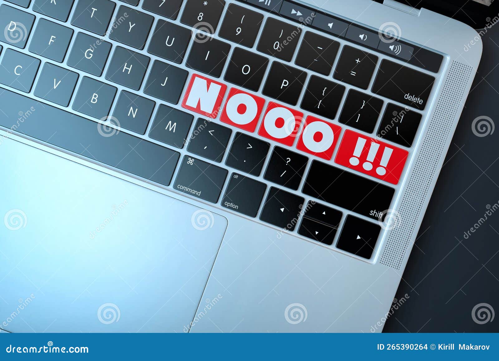 NOOO!!! Text Sign on Computer Keyboard. 3D Rendering Stock Illustration ...