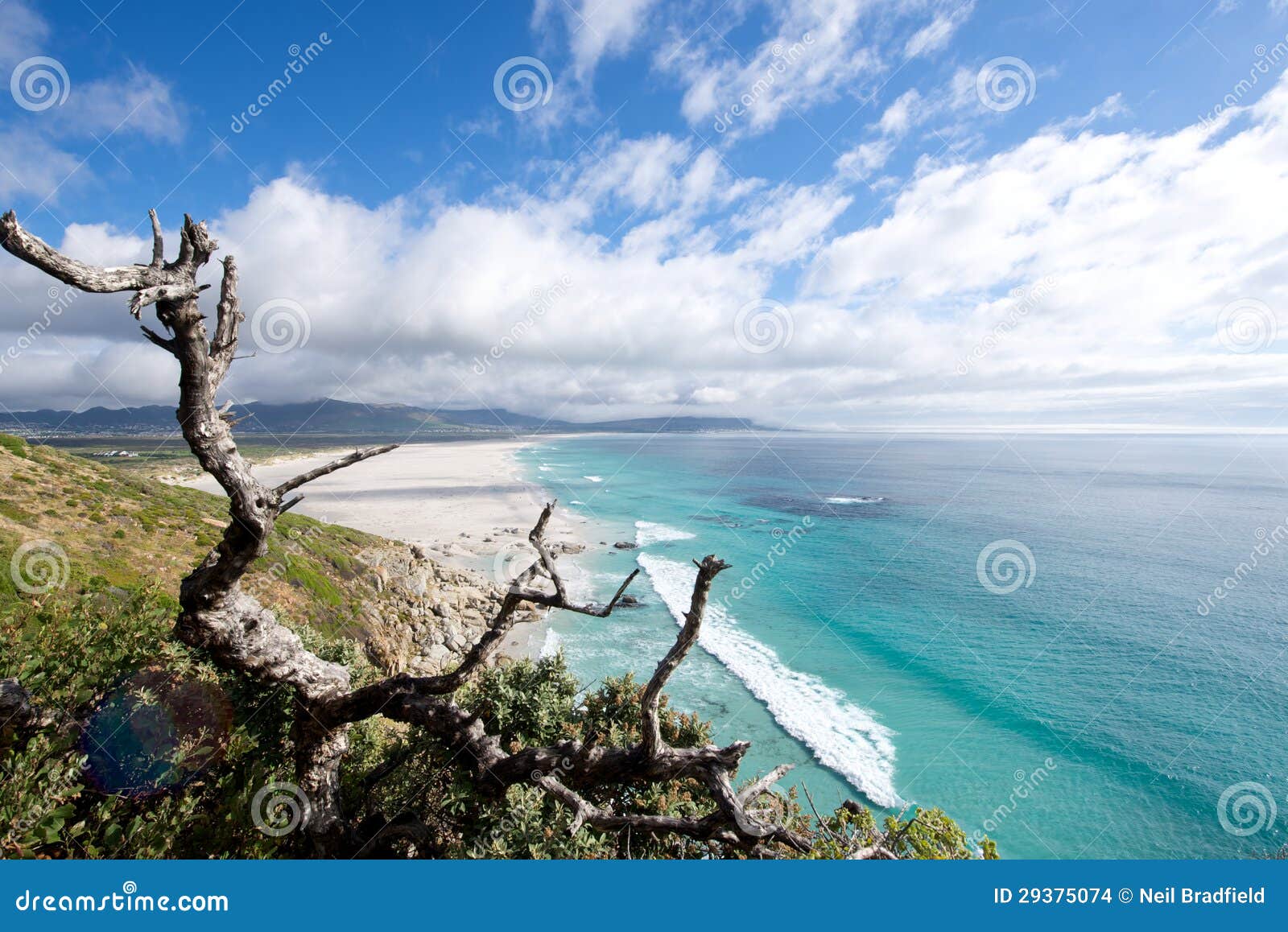 Noordhoek Coastline stock photo. Image of blue, south - 29375074