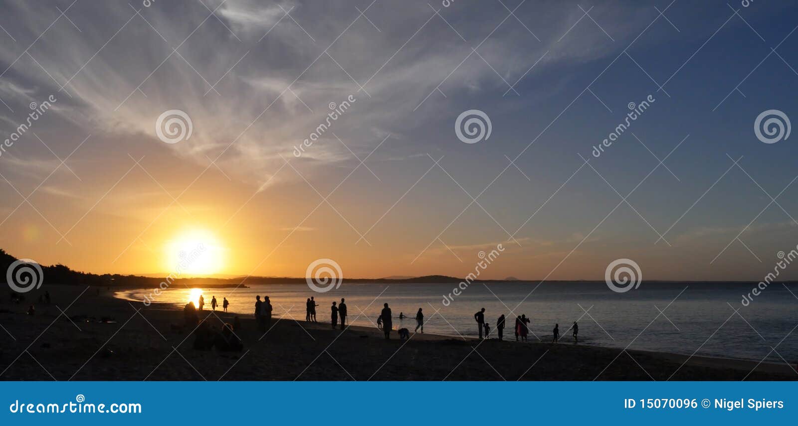 Noosa Heads Sunset - Queensland, Australia Stock Photo - Image of light ...