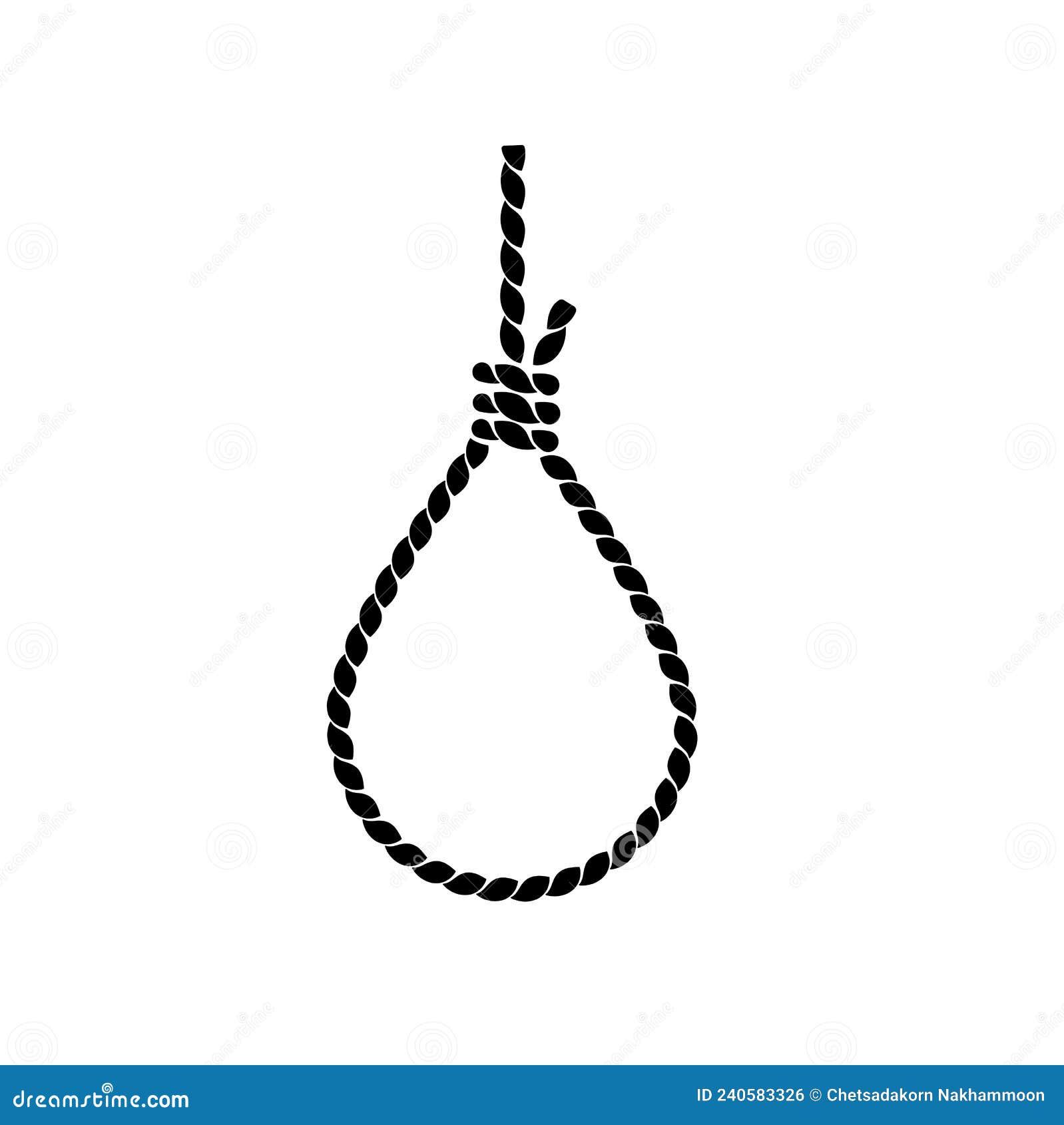 Noose Icon Vector Isolated on White Stock Vector - Illustration of cord ...