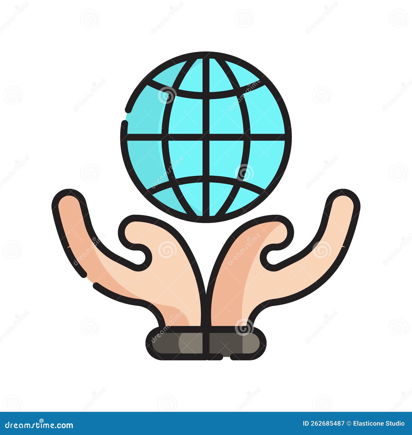 Noosphere, Biosphere And Geosphere Layers On Earth Globe Outline ...