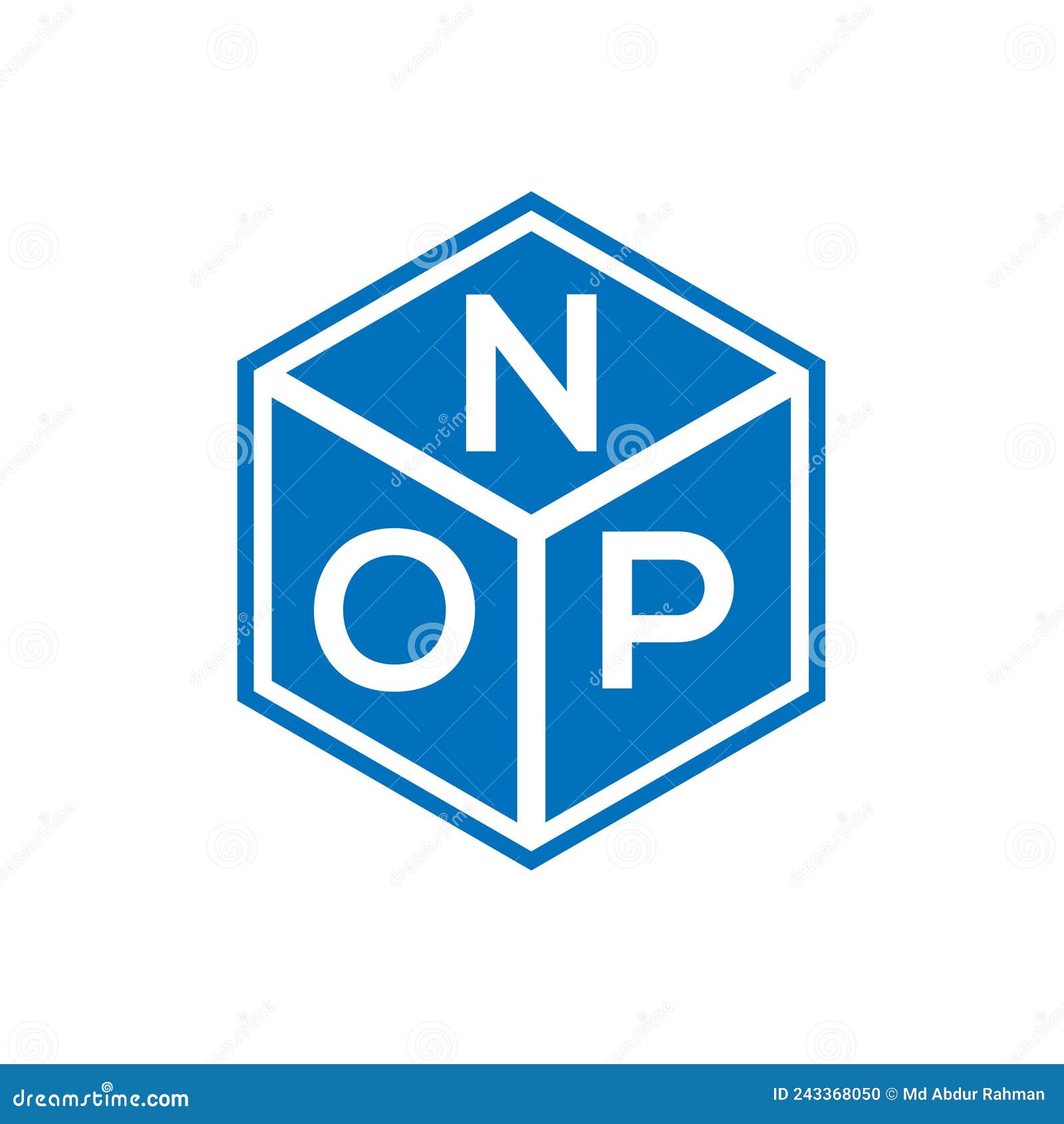 NOP Letter Logo Design on Black Background. NOP Creative Initials ...