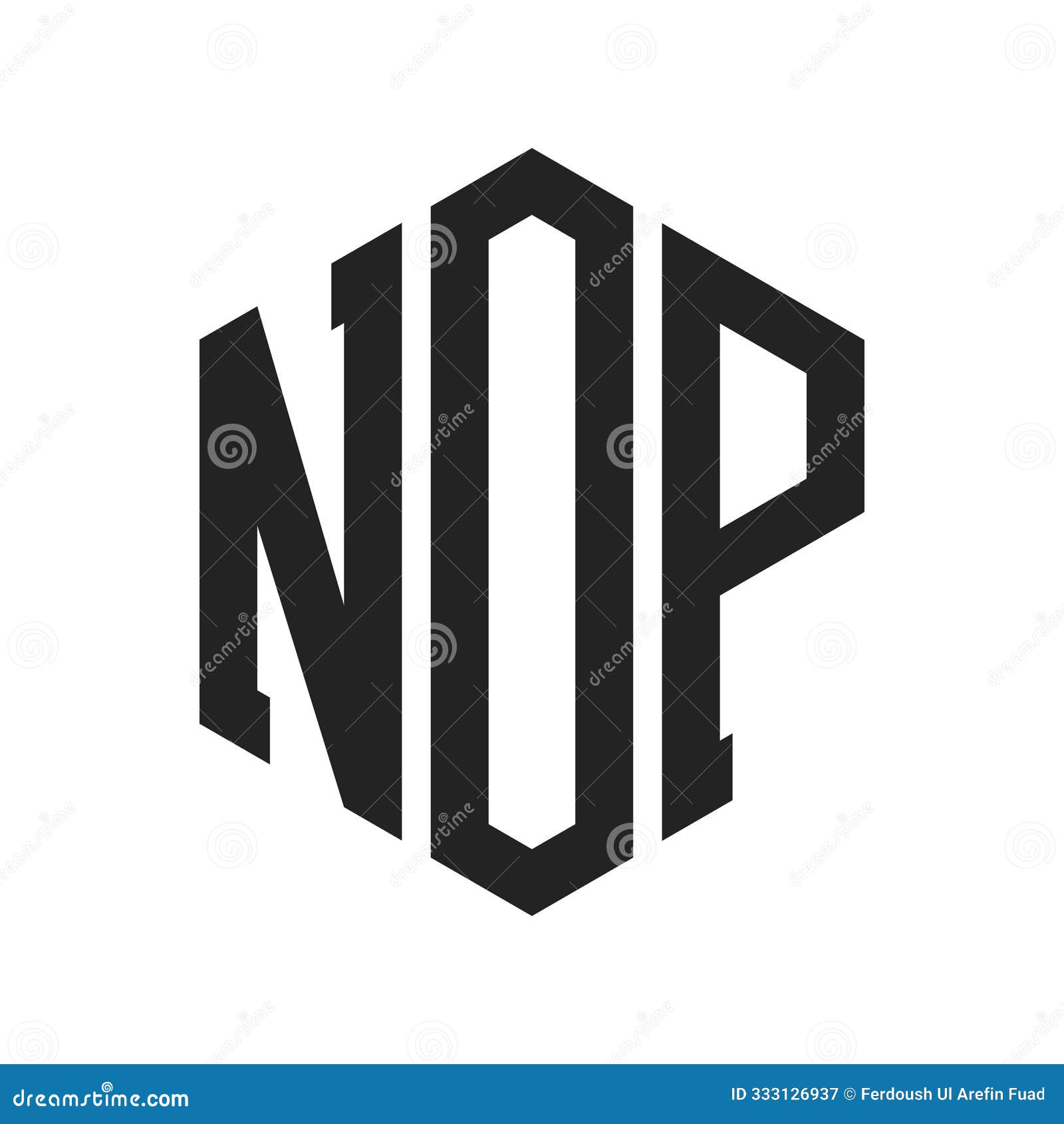 NOP Logo Design. Initial Letter NOP Monogram Logo Using Hexagon Shape ...