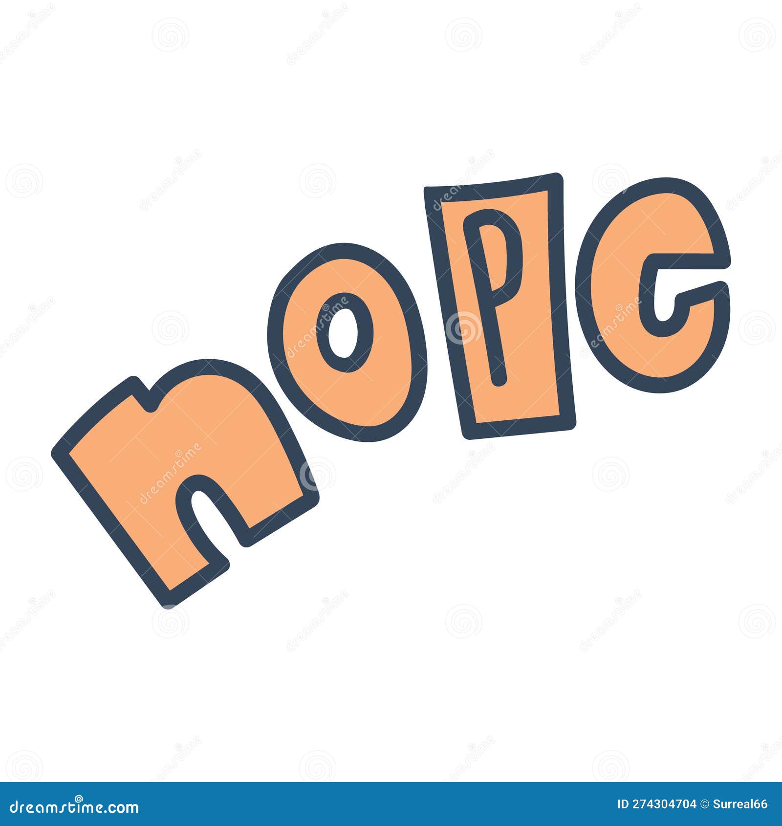 Nope Hand Drawn Vector Illustration In Cartoon Comic Style Man With ...