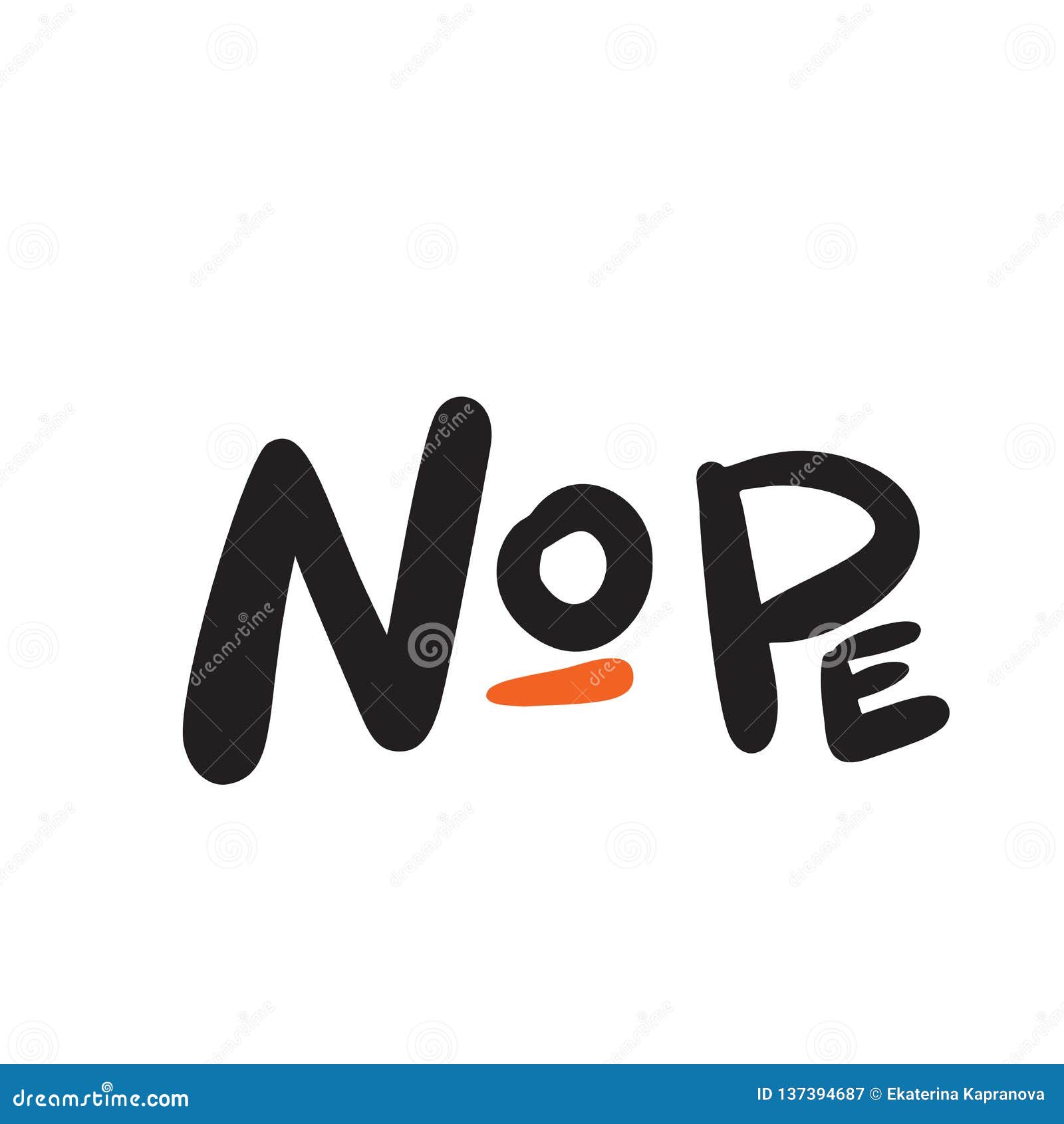 Nope Hand Lettering Word Stock Photo | CartoonDealer.com #149479152