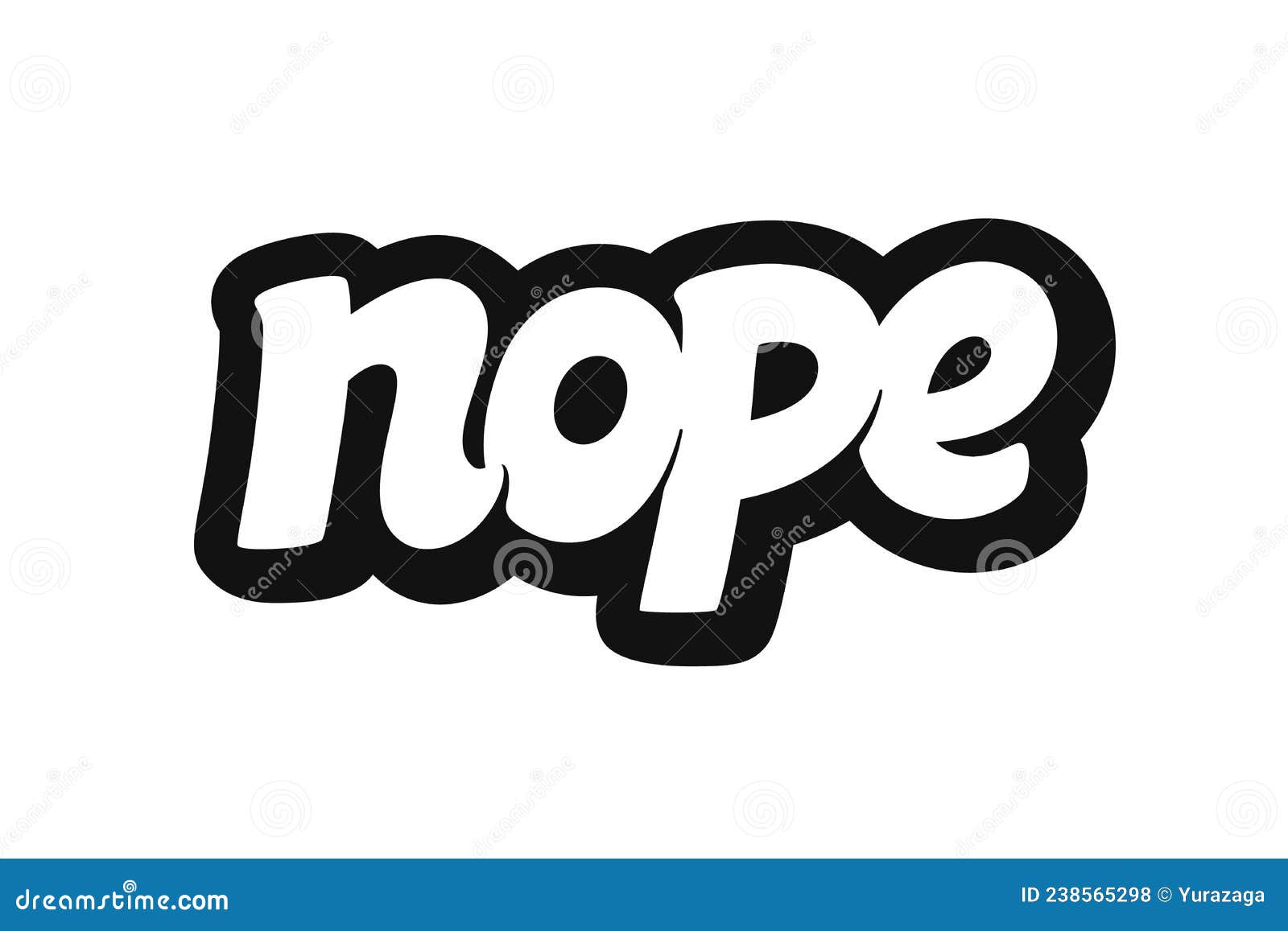 Nope lettering design stock vector. Illustration of symbol - 238565298