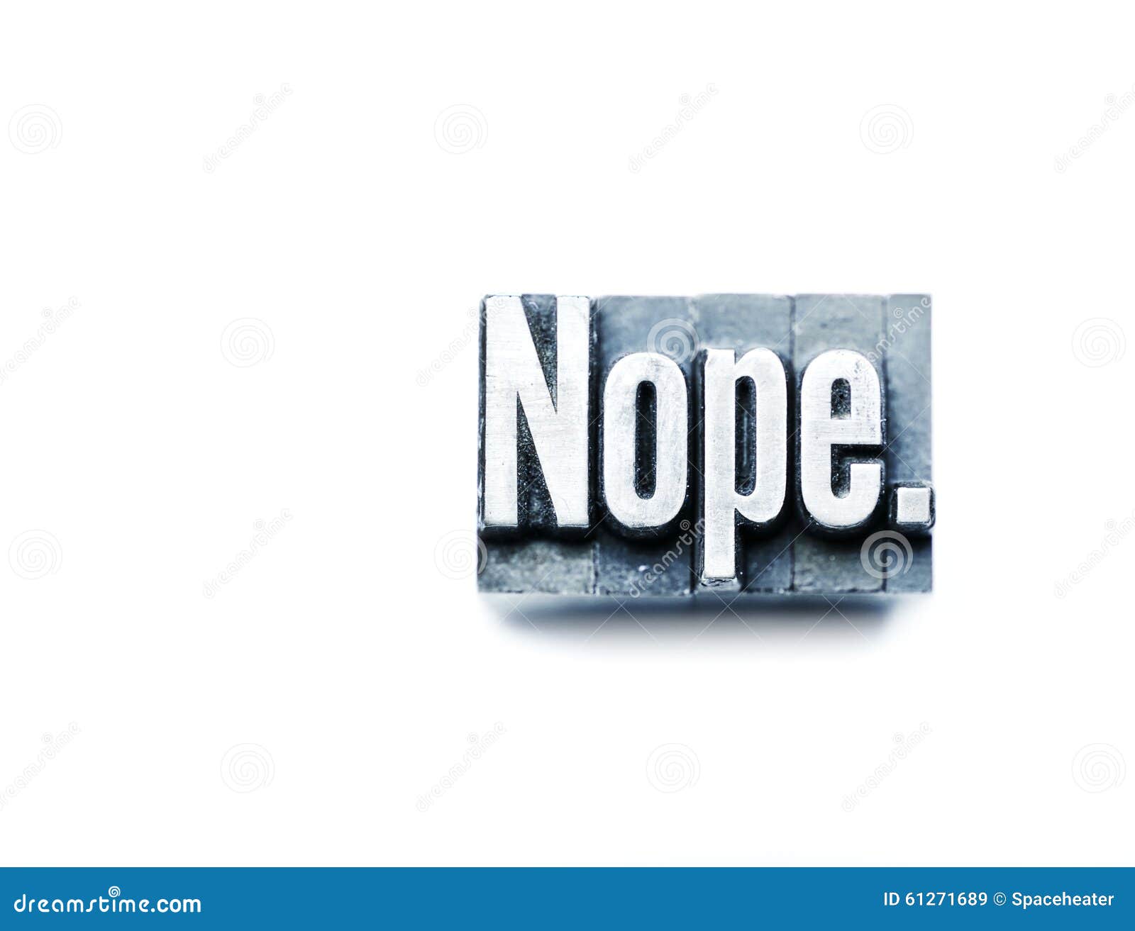 Nope stock image. Image of metal, message, negative, refuse - 61271689