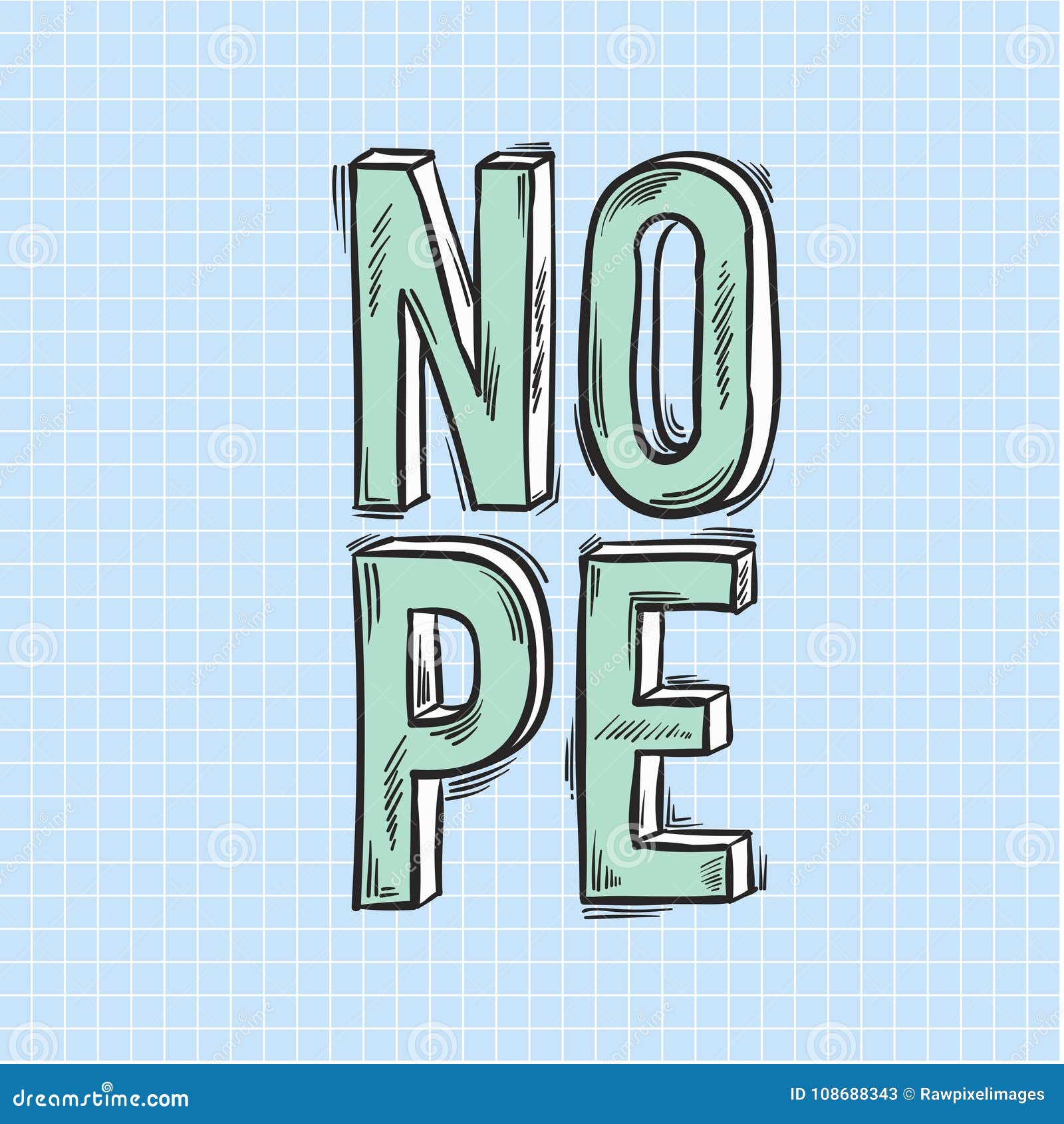 Nope Word Isolated On Background Stock Photography | CartoonDealer.com ...