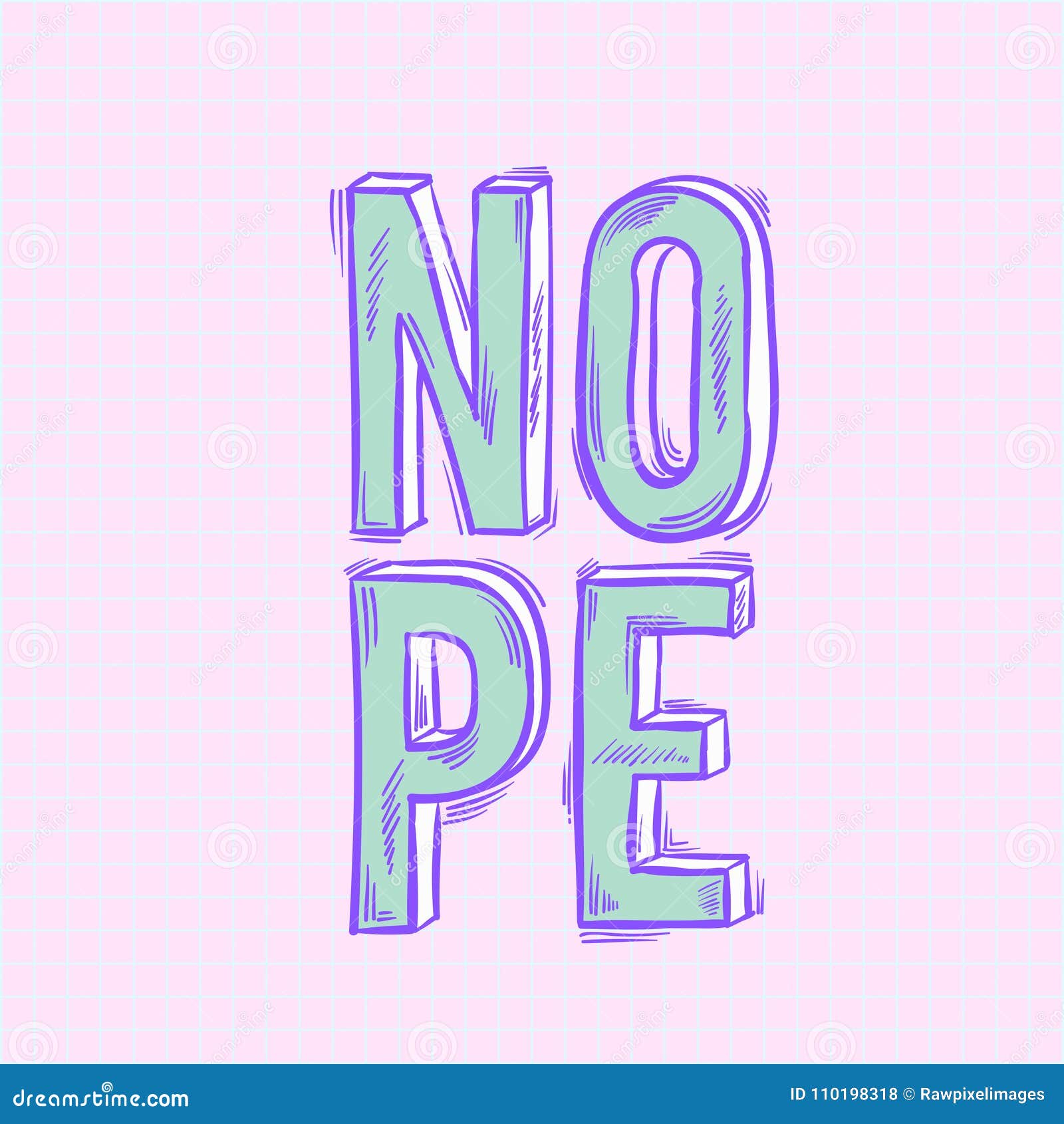 Nope Word Isolated On Background Stock Photography | CartoonDealer.com ...