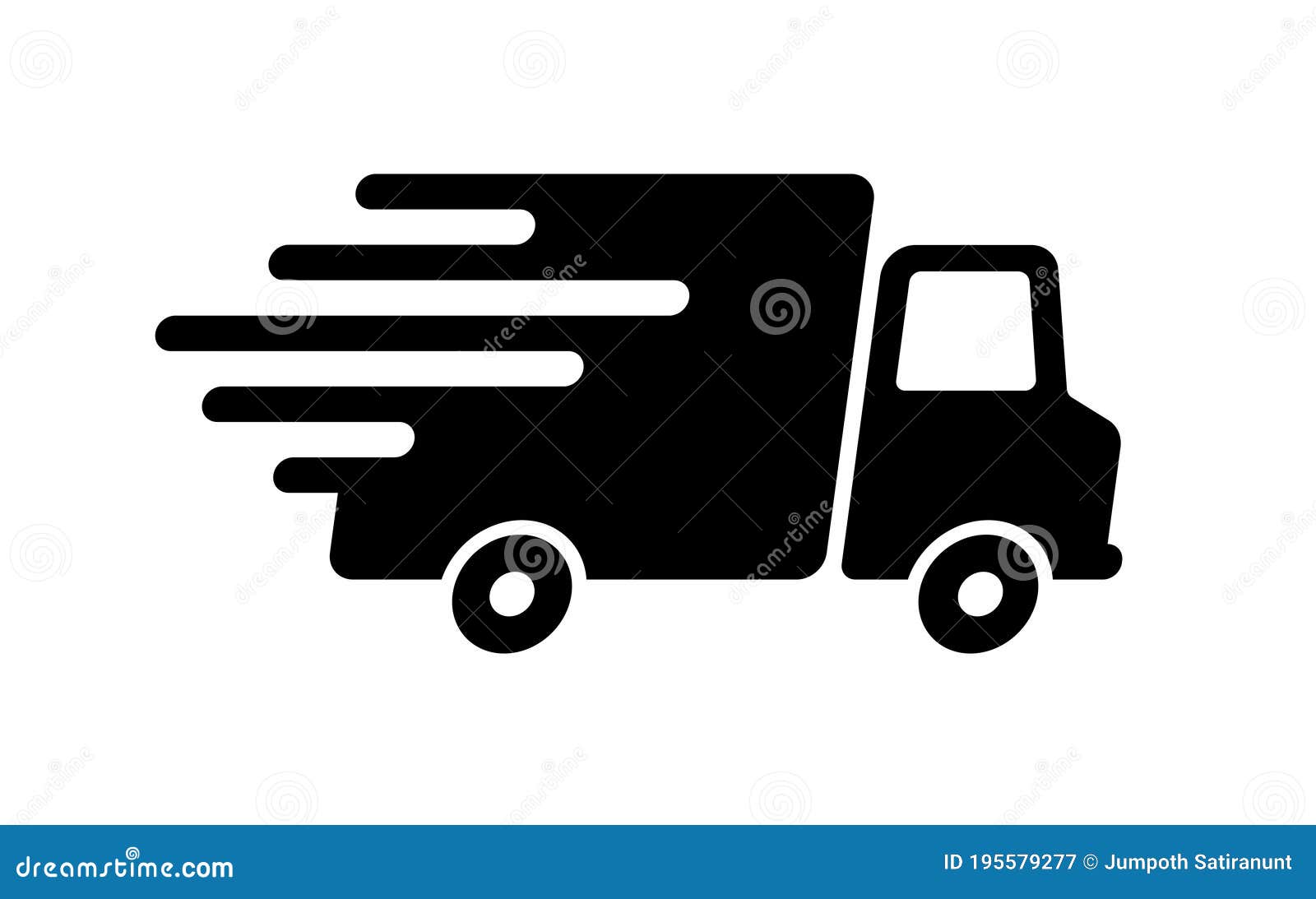 Shipping Fast Delivery Truck Icon Symbol, Pictogram Flat Design for ...