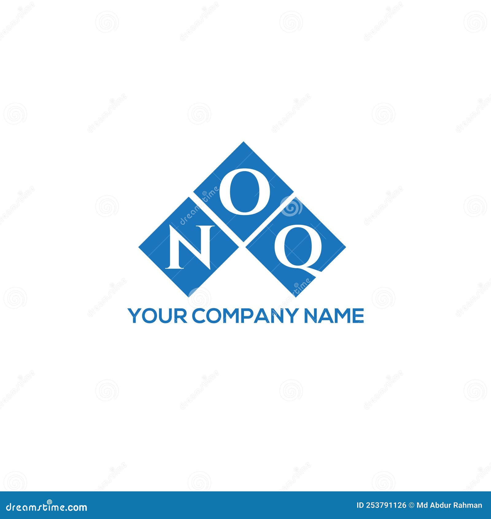 NOQ Letter Logo Design on WHITE Background. NOQ Creative Initials ...
