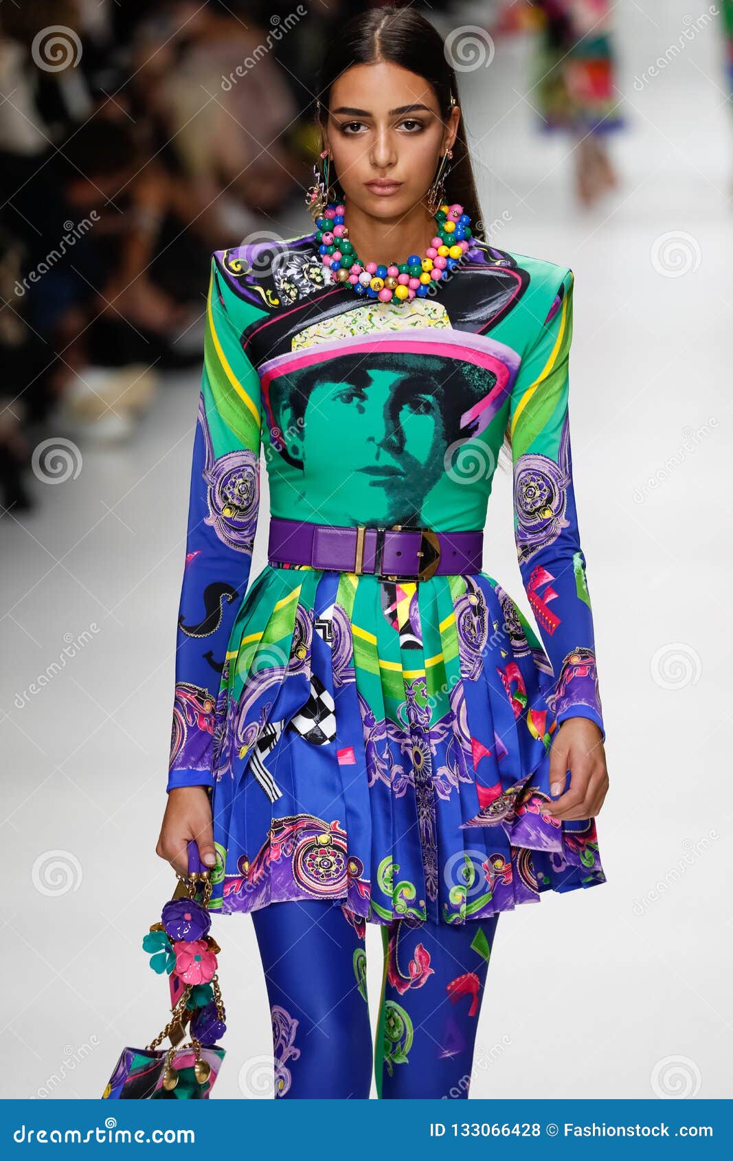 Nora Attal Walks the Runway at the Versace Show during Milan Fashion ... Nora Attal Walks the Runway at the Versace Show during Milan Fashion ...
