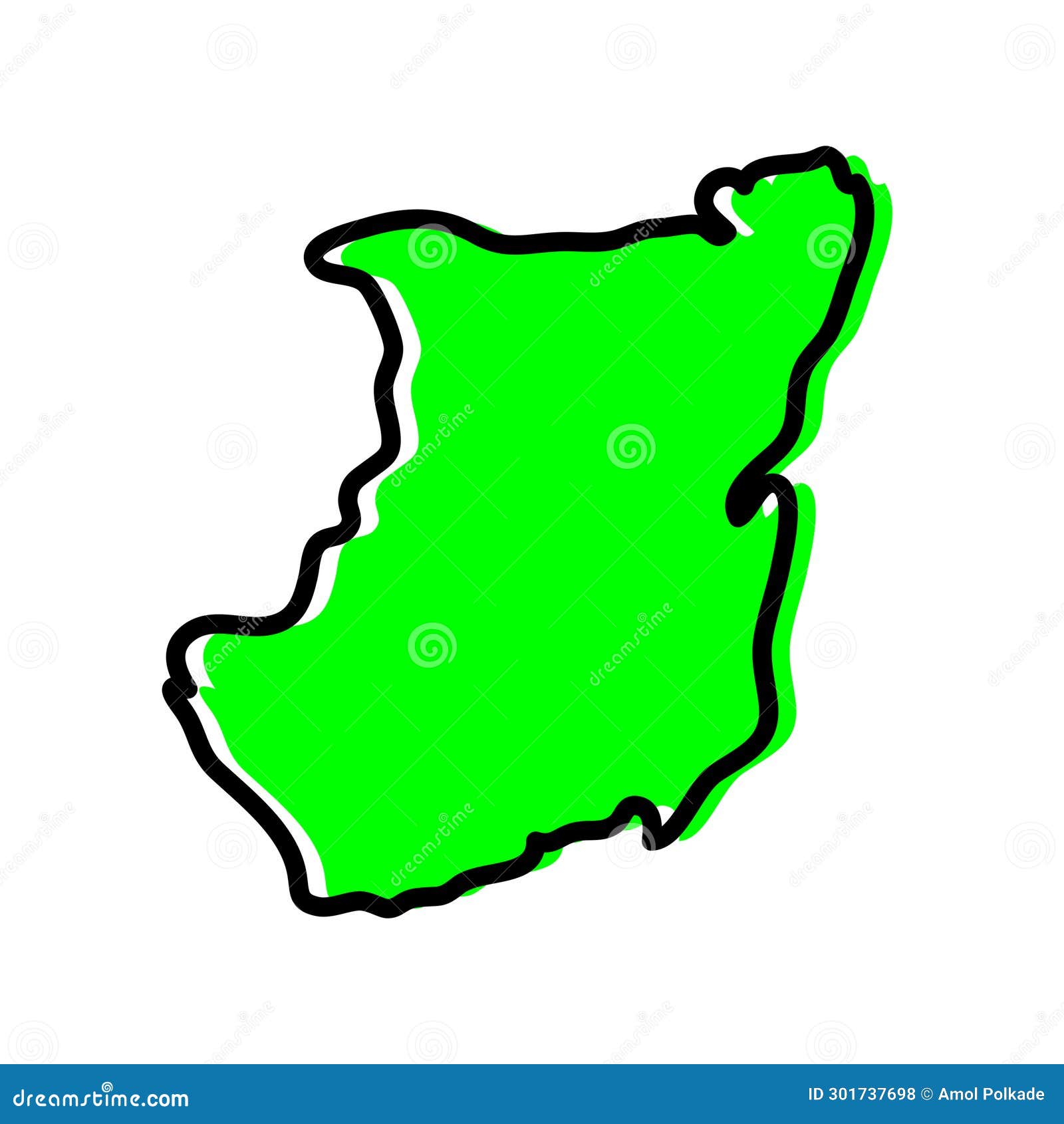 Nord-Kivu Province of the Democratic Republic of the Congo Vector Map ...