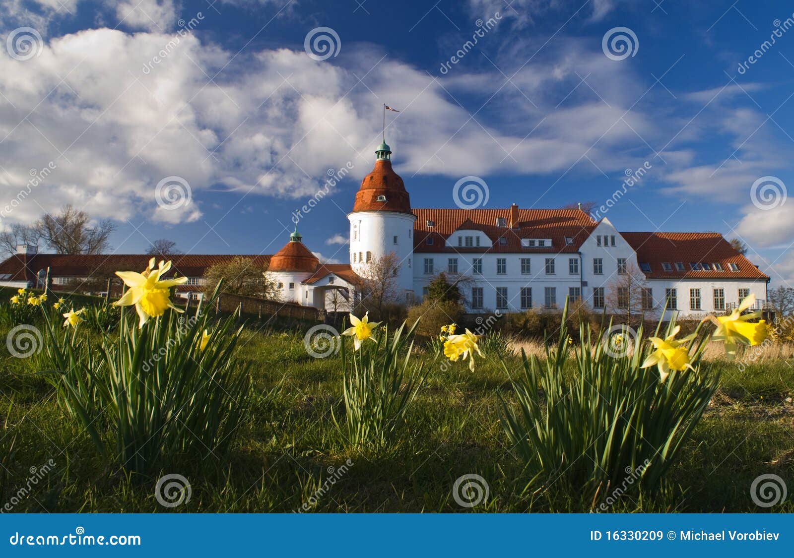 Nordborg Slot, Danish Castle Stock Image - Image of flowers, castle ...