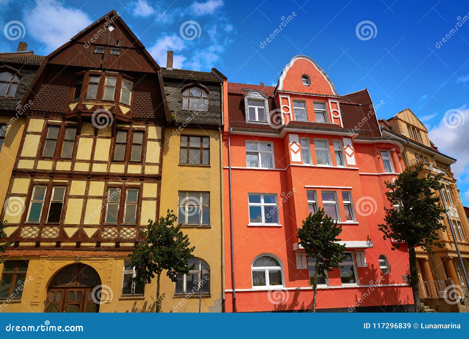 Nordhausen Downtown Facades Thuringia Germany Stock Image - Image of ...