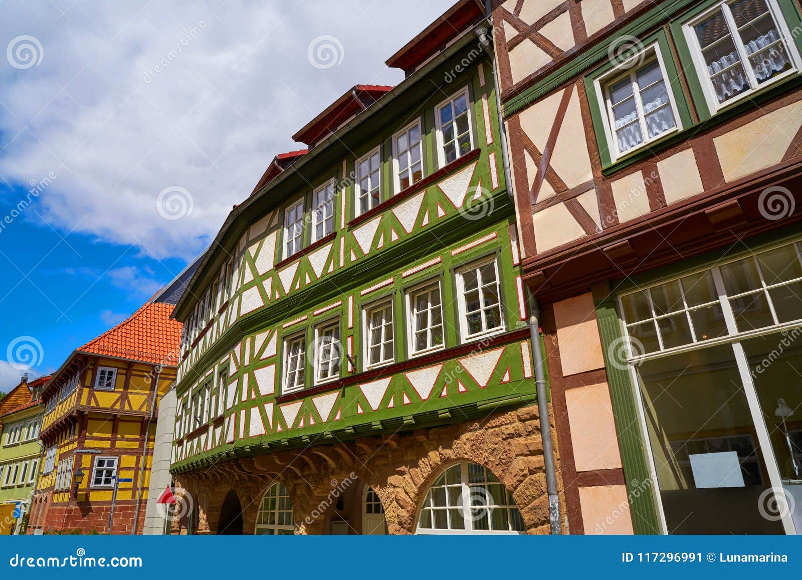 Nordhausen Downtown Facades Thuringia Germany Stock Image - Image of ...