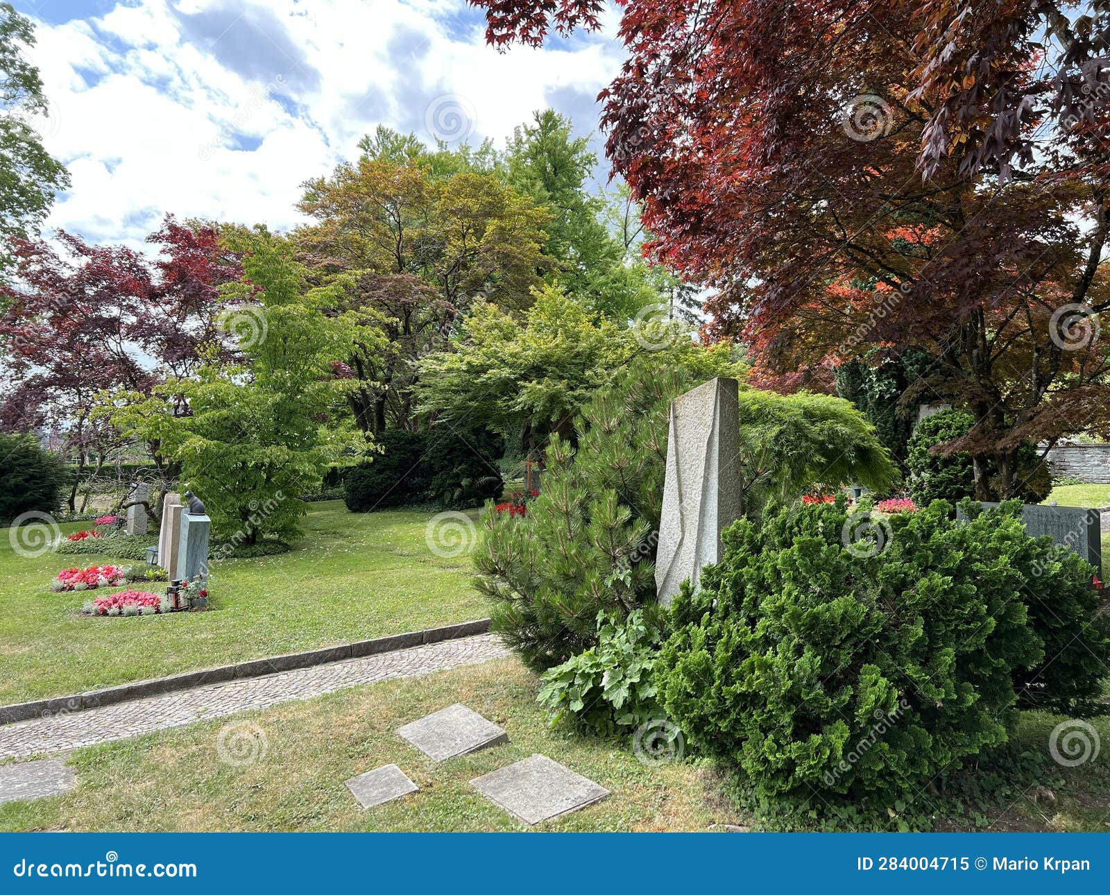 Nordheim Cemetery or Cemetery of Nordheim Oder Friedhof Nordheim Stock ...