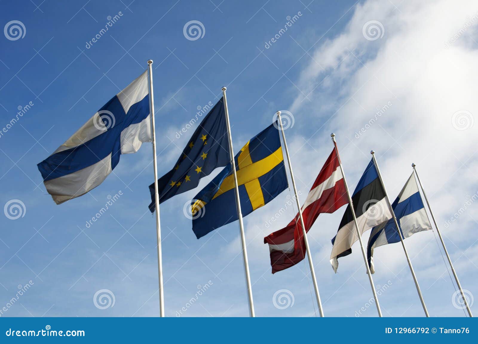 Nordic and baltic flags stock photo. Image of freedom - 12966792